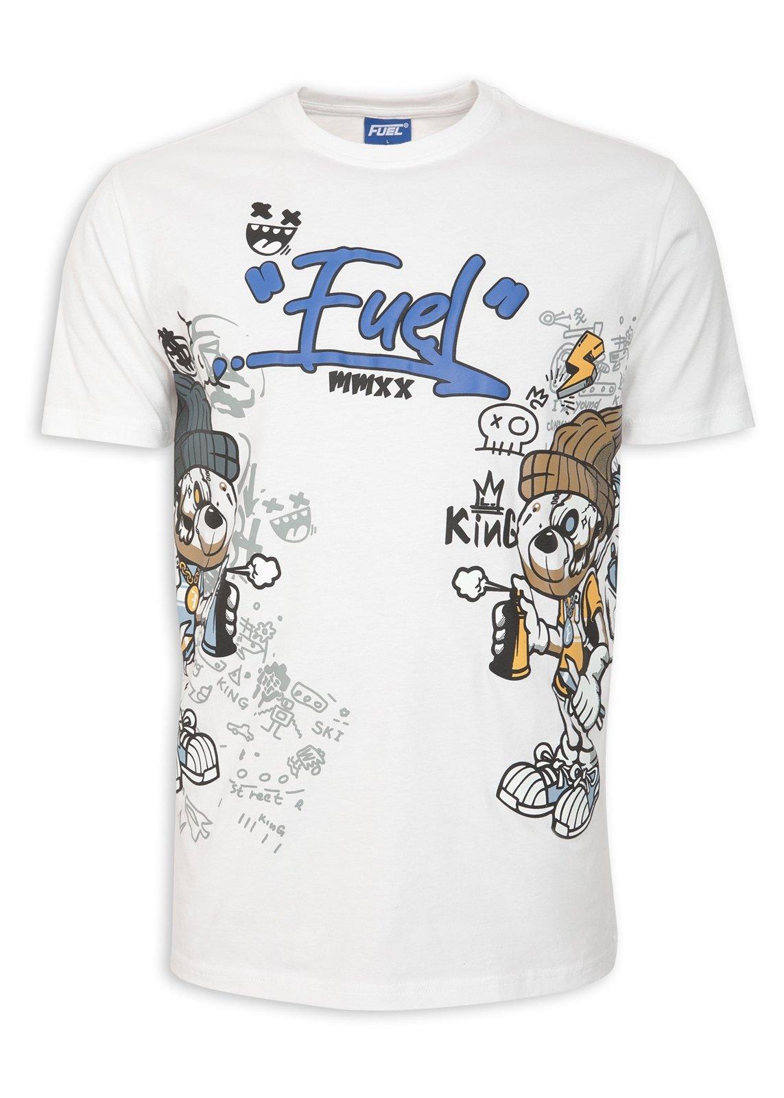 White Graphic T-shirt (3222575) | Fuel