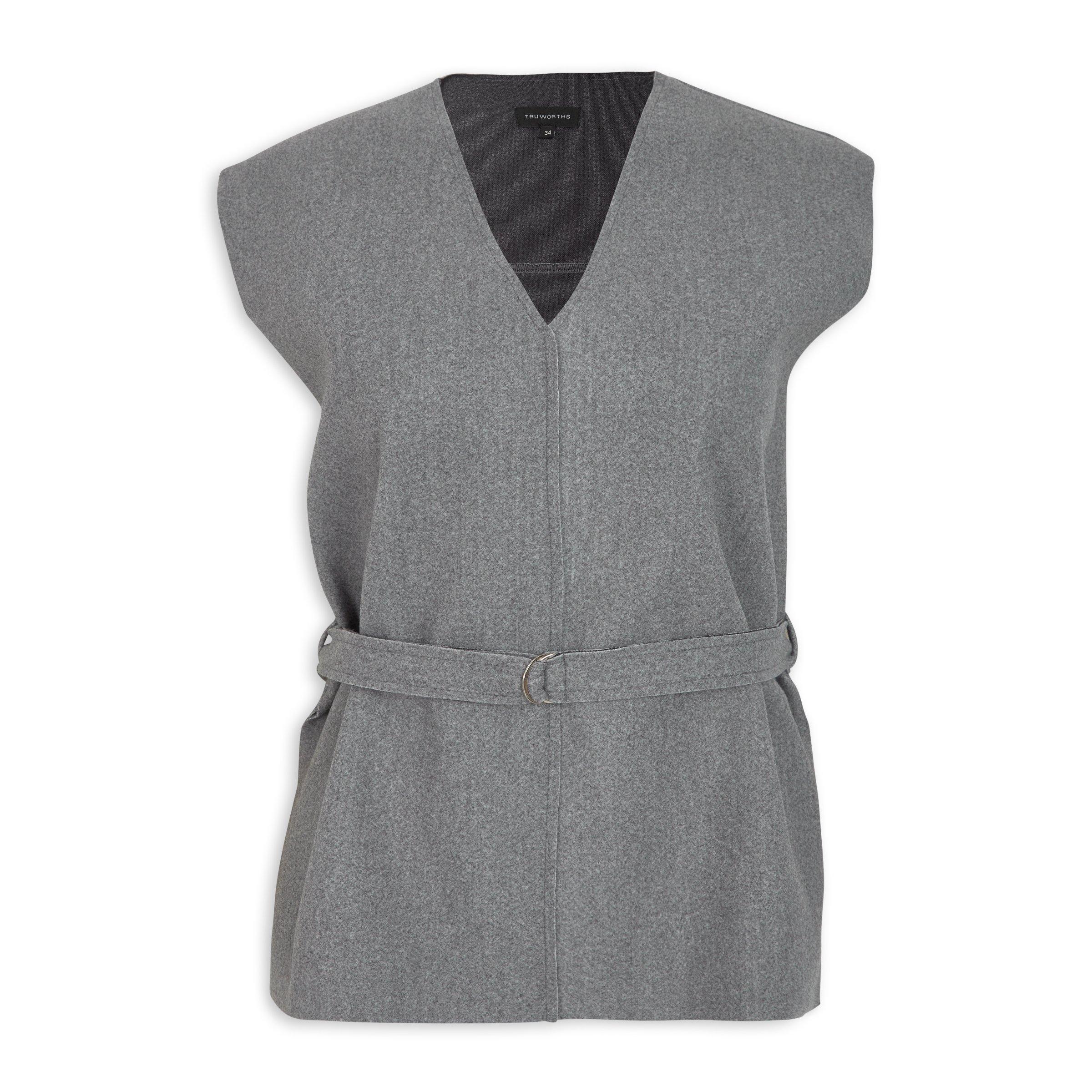 Grey Tabard Top with Belt (3222623) | Truworths