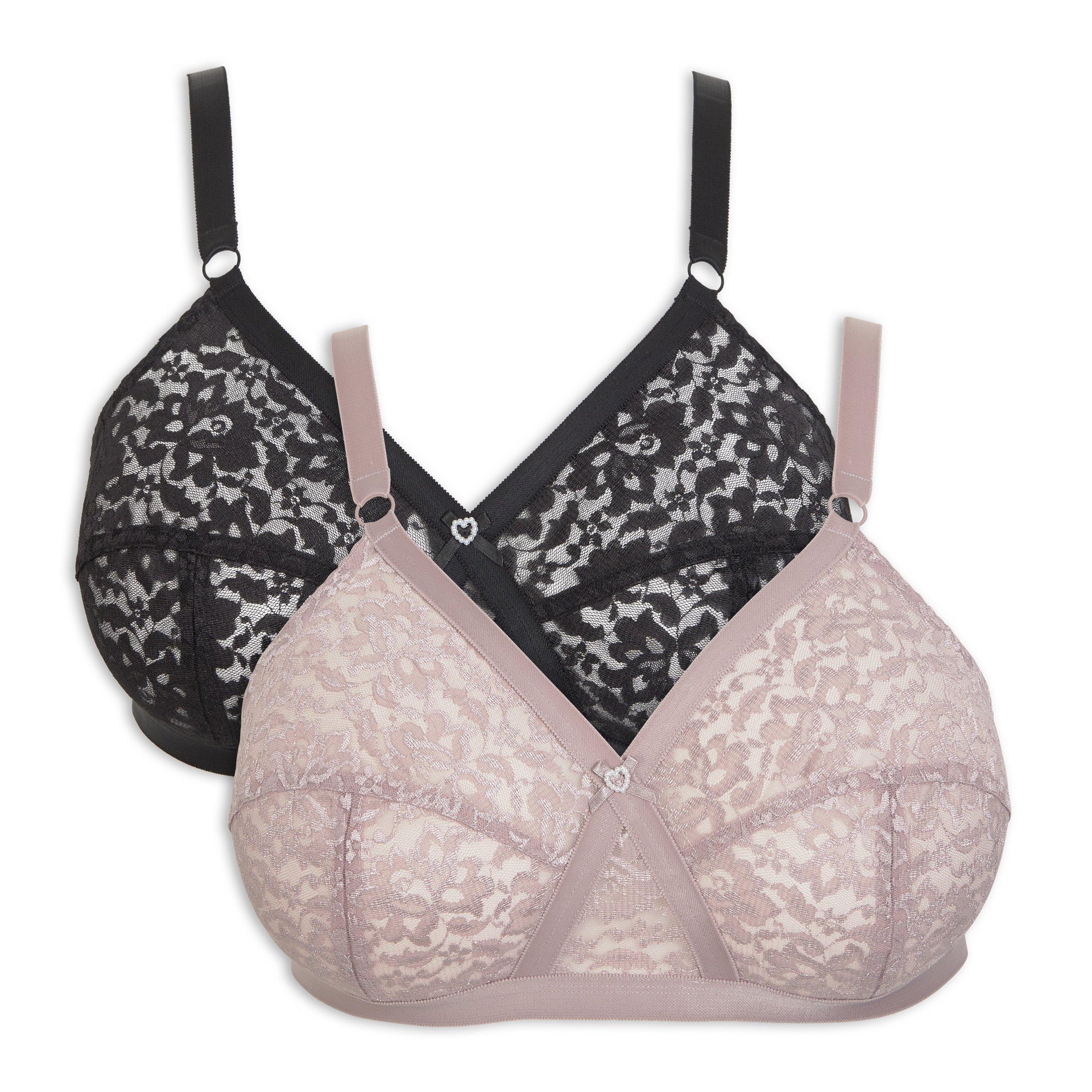 2-pack Pink Lace Crossover Bras (3222898) | Finnigans