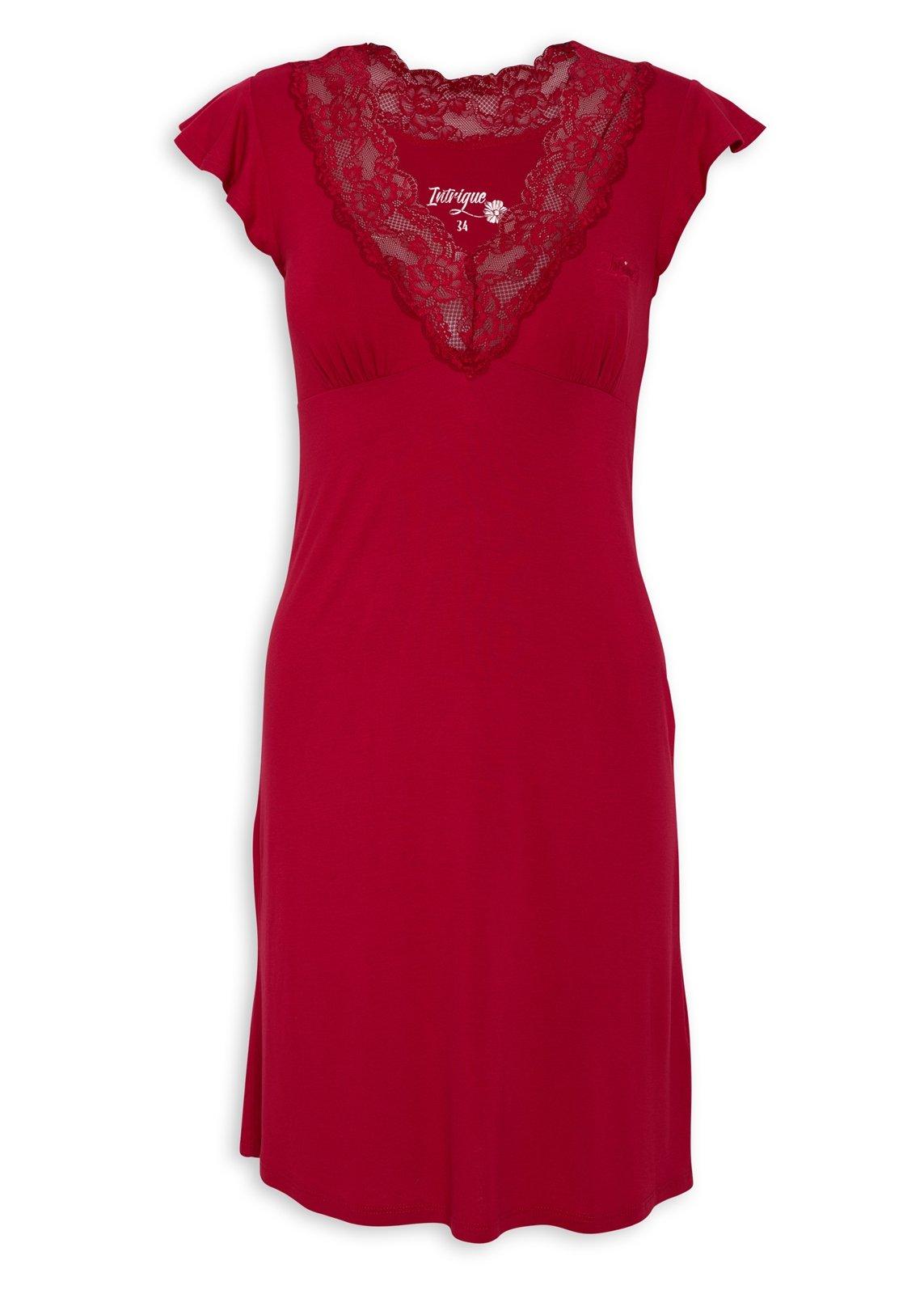Red Knit Lace Sleepdress (3222956) | Intrigue