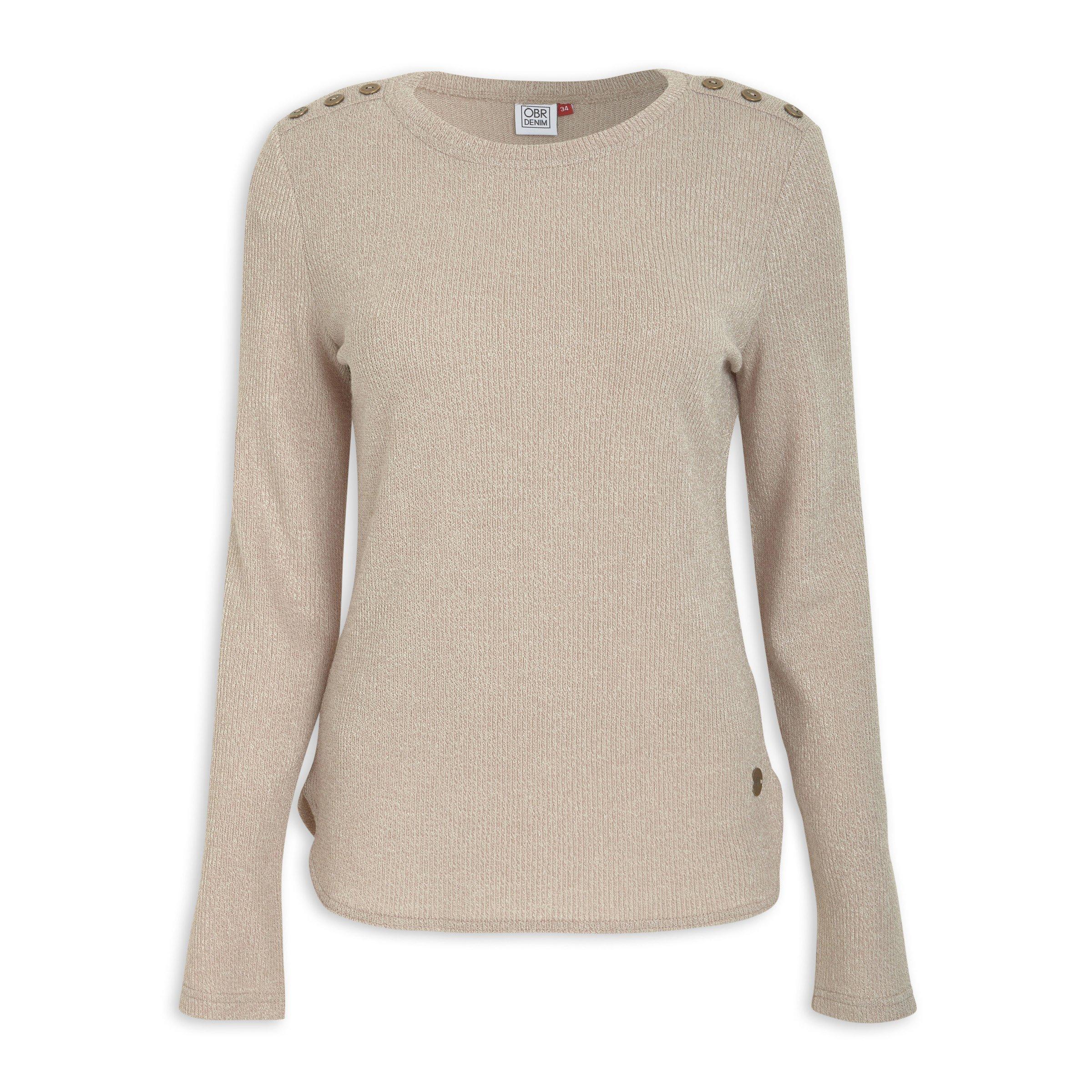 Beige Knit Top with Button Detail (3223127) | OUTBACK RED