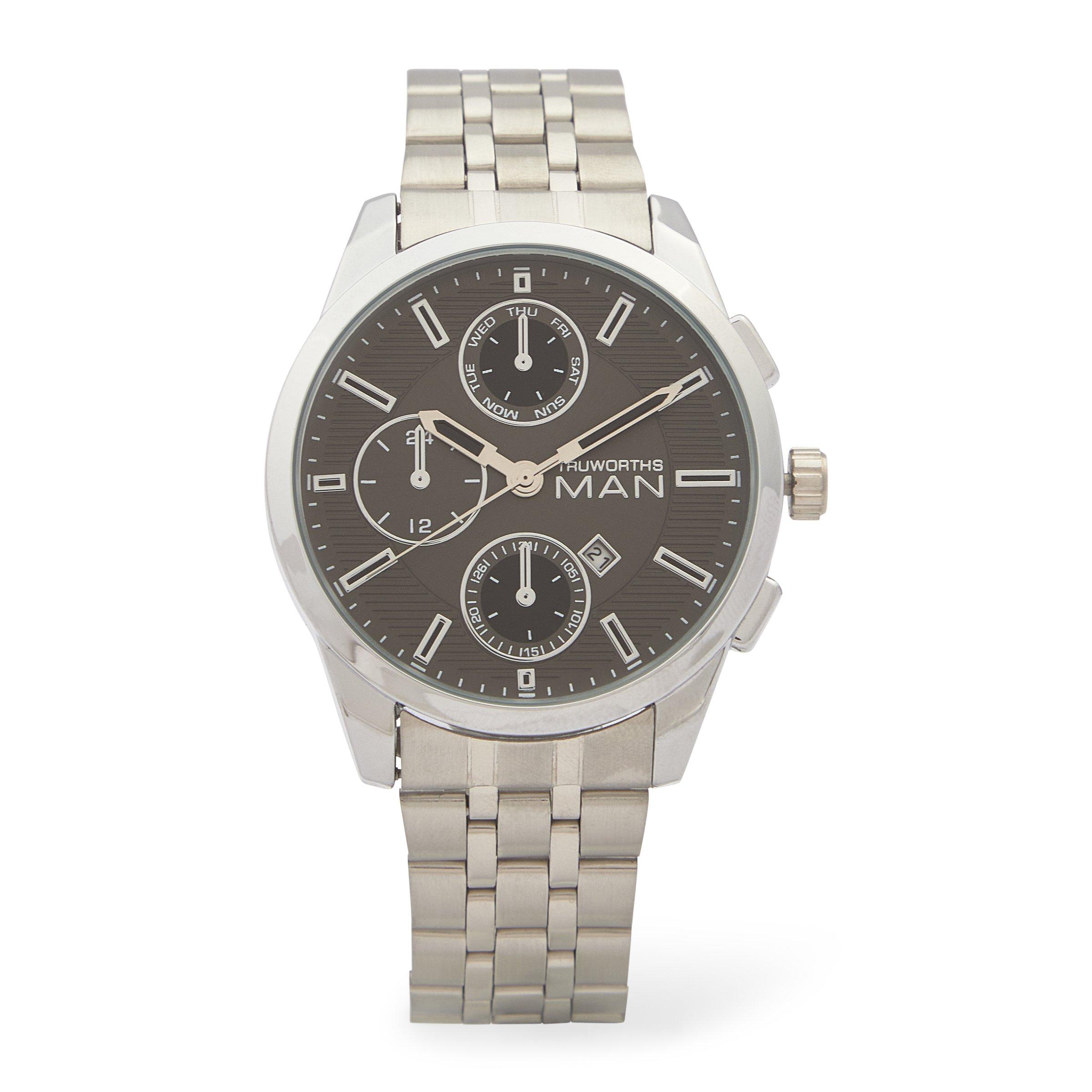 TMAN Premium Silver Metal Watch (3223154) | Truworths Man