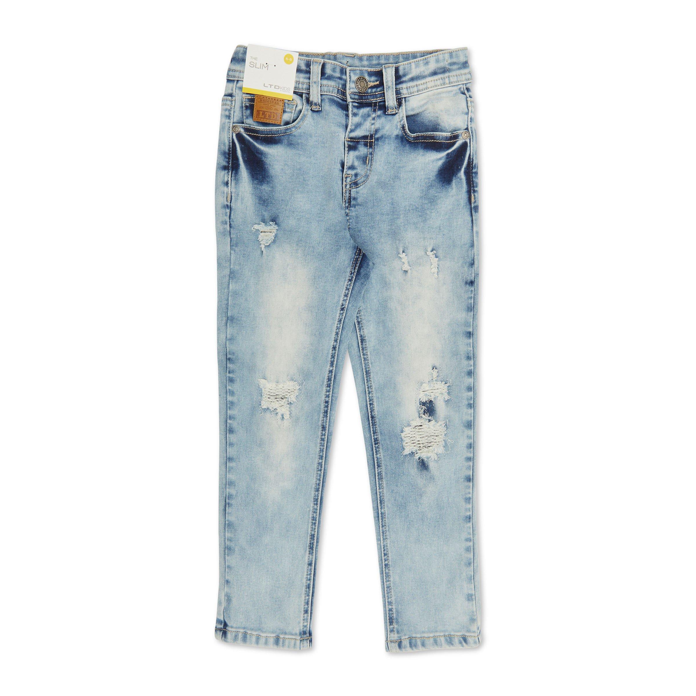 Kid Boys Indigo Ripped Slim Leg Jeans (3223290) | LTD Kids