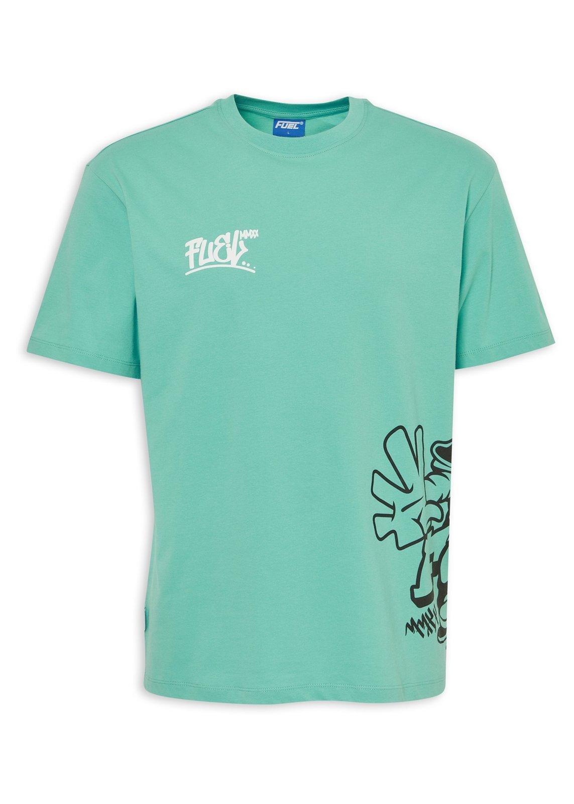 Aqua Blue Graphic T-shirt (3223360) | Fuel