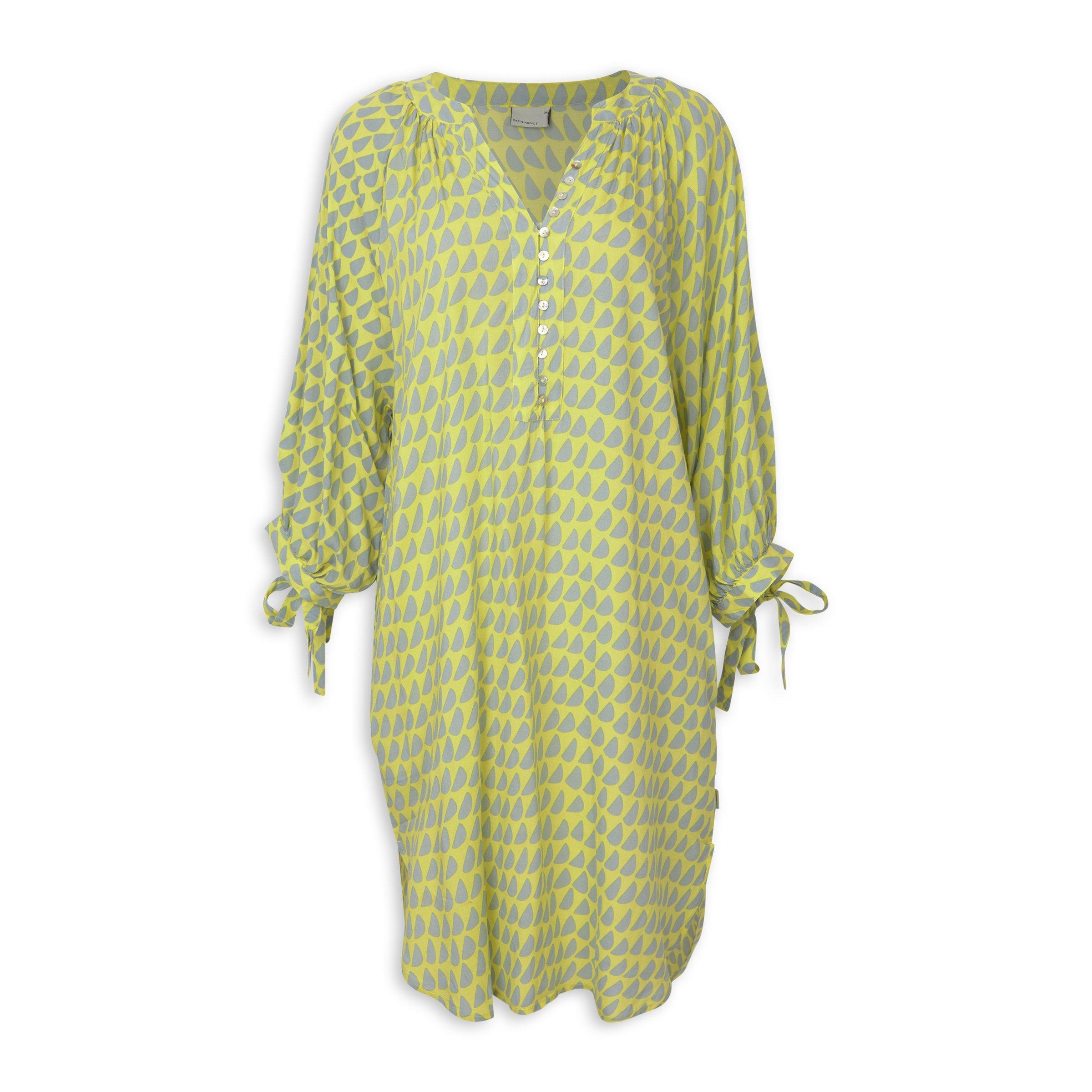 Yellow Geometric Print Tunic (3223514) | Earthaddict