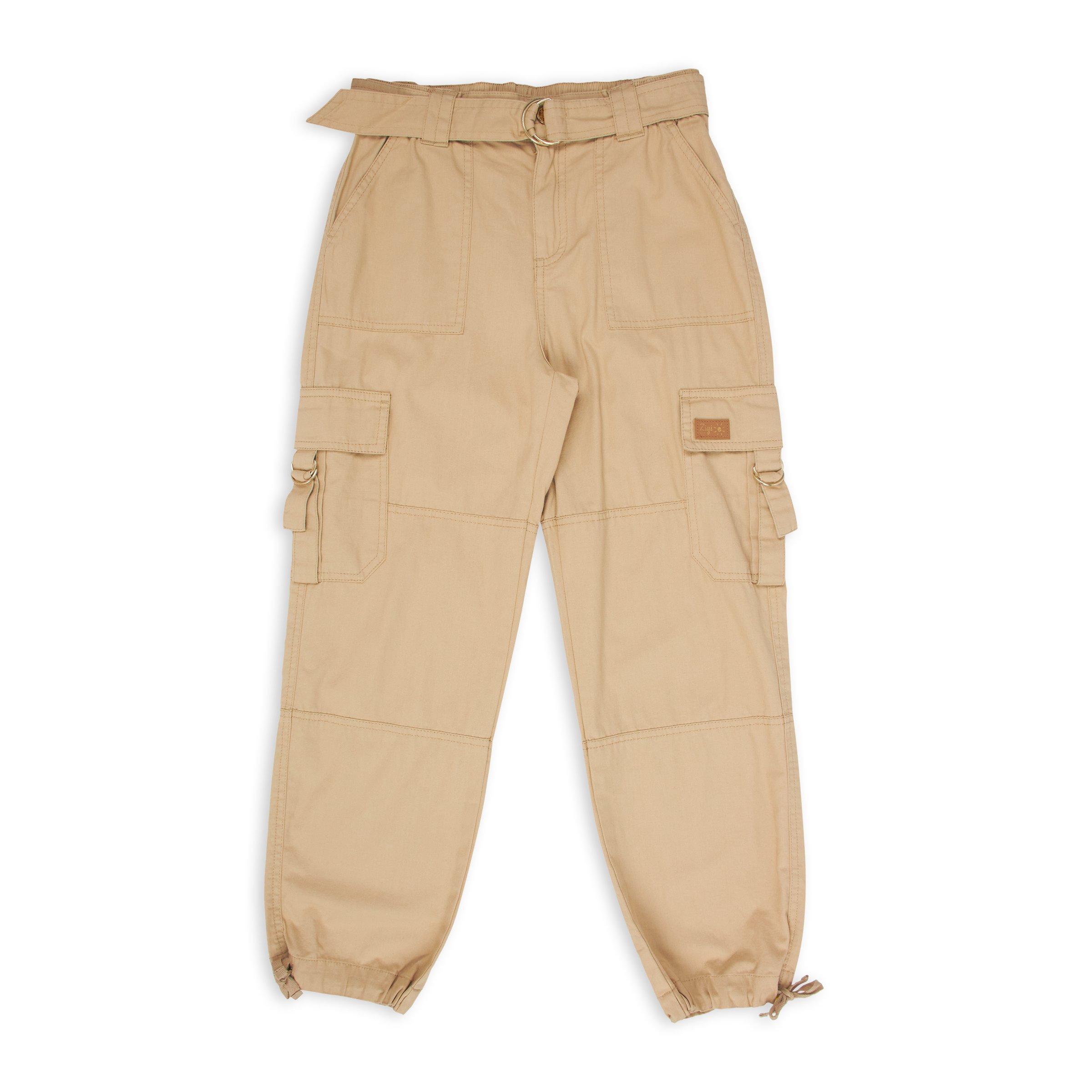 Girls Beige Utility Pants (3223564) | LTD Kids