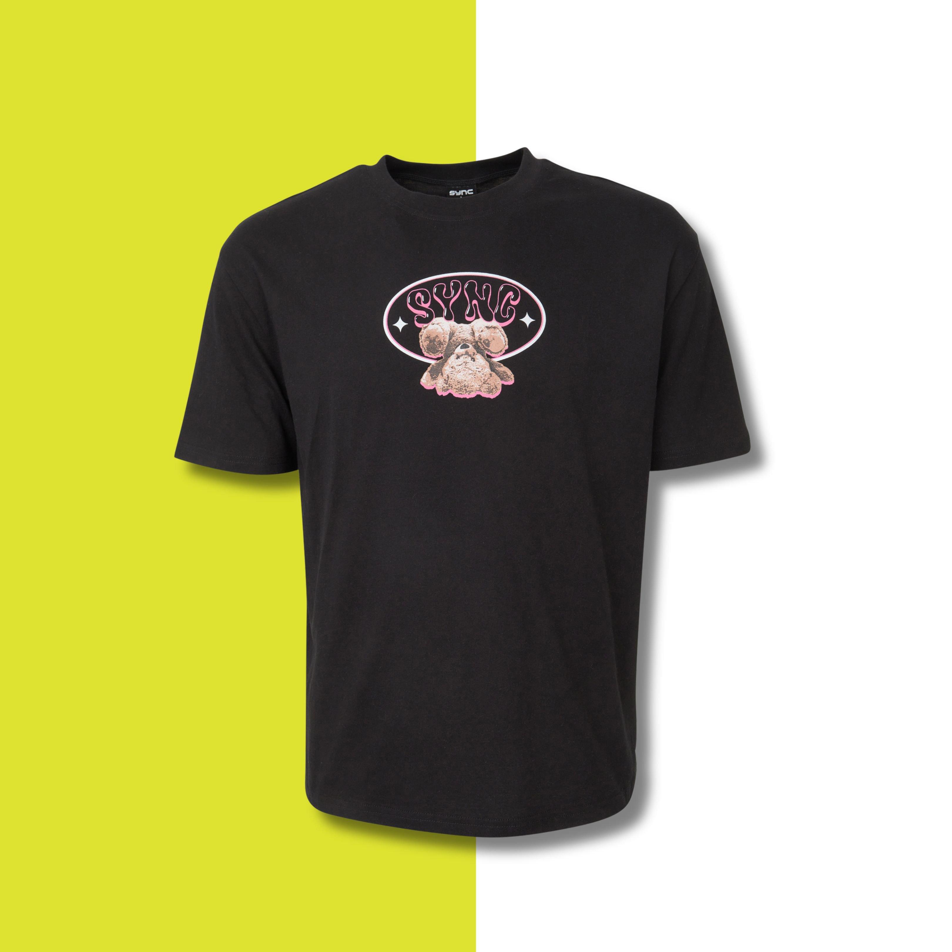 Black Graphic Print T-shirt (3223794) | Identity X Sync