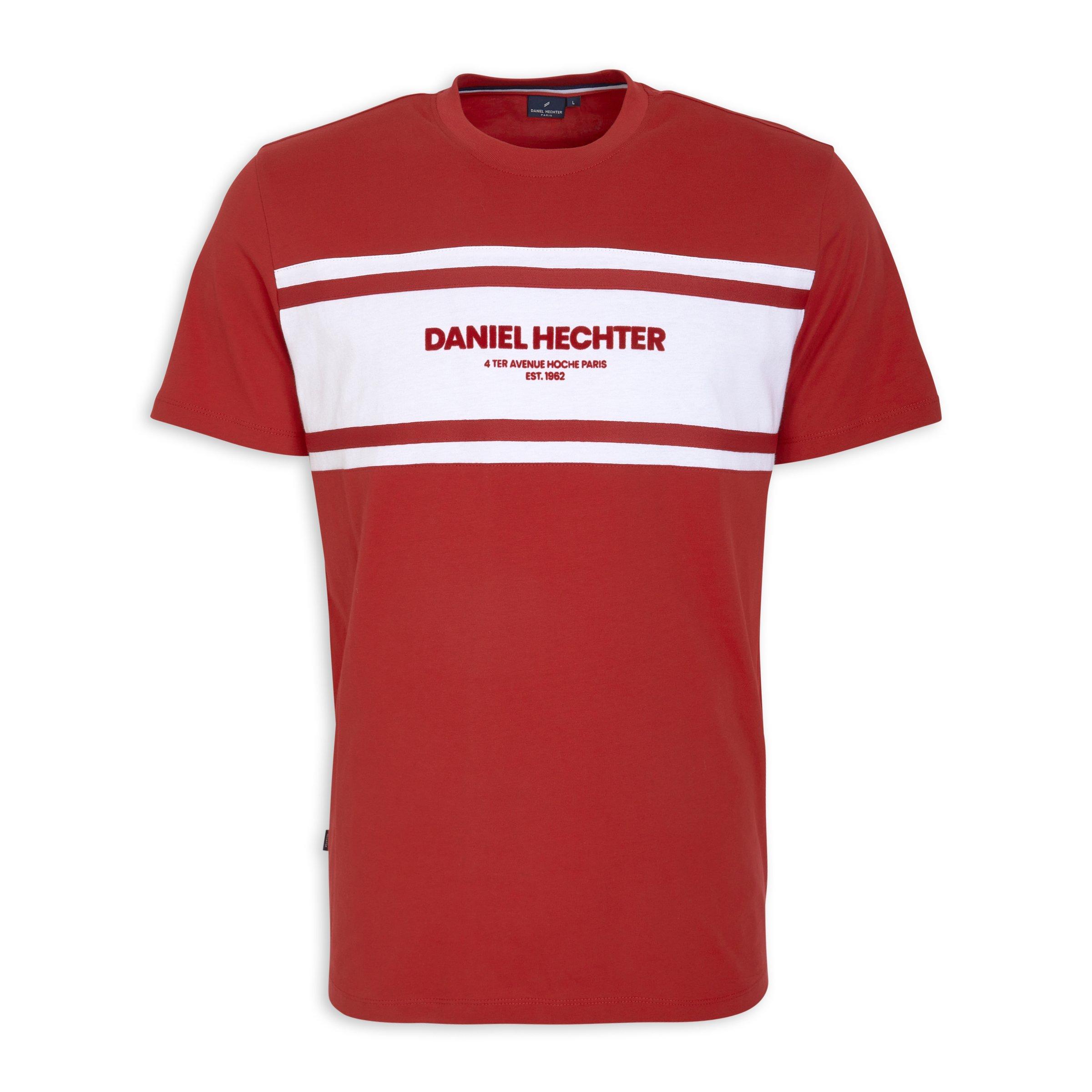 Red Colourblocked T-shirt (3224101) | Daniel Hechter
