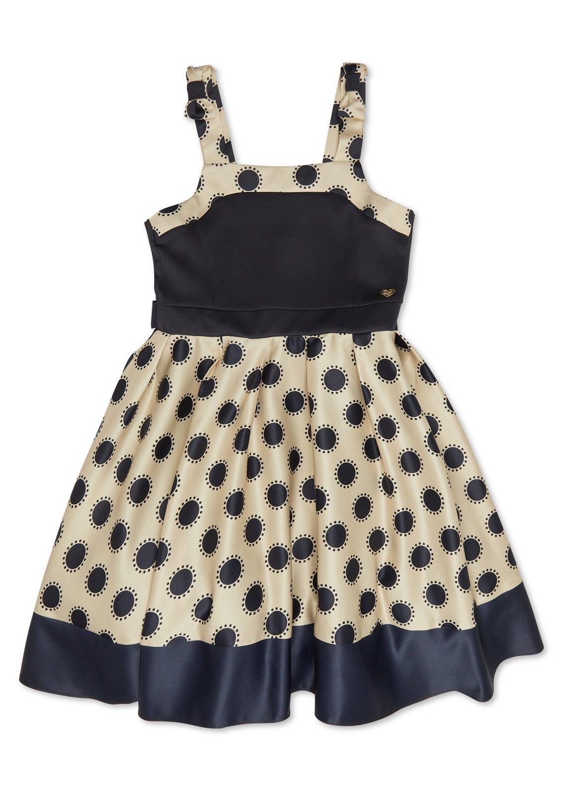 Girls Navy Printed Dress (3224126) | LTD Kids