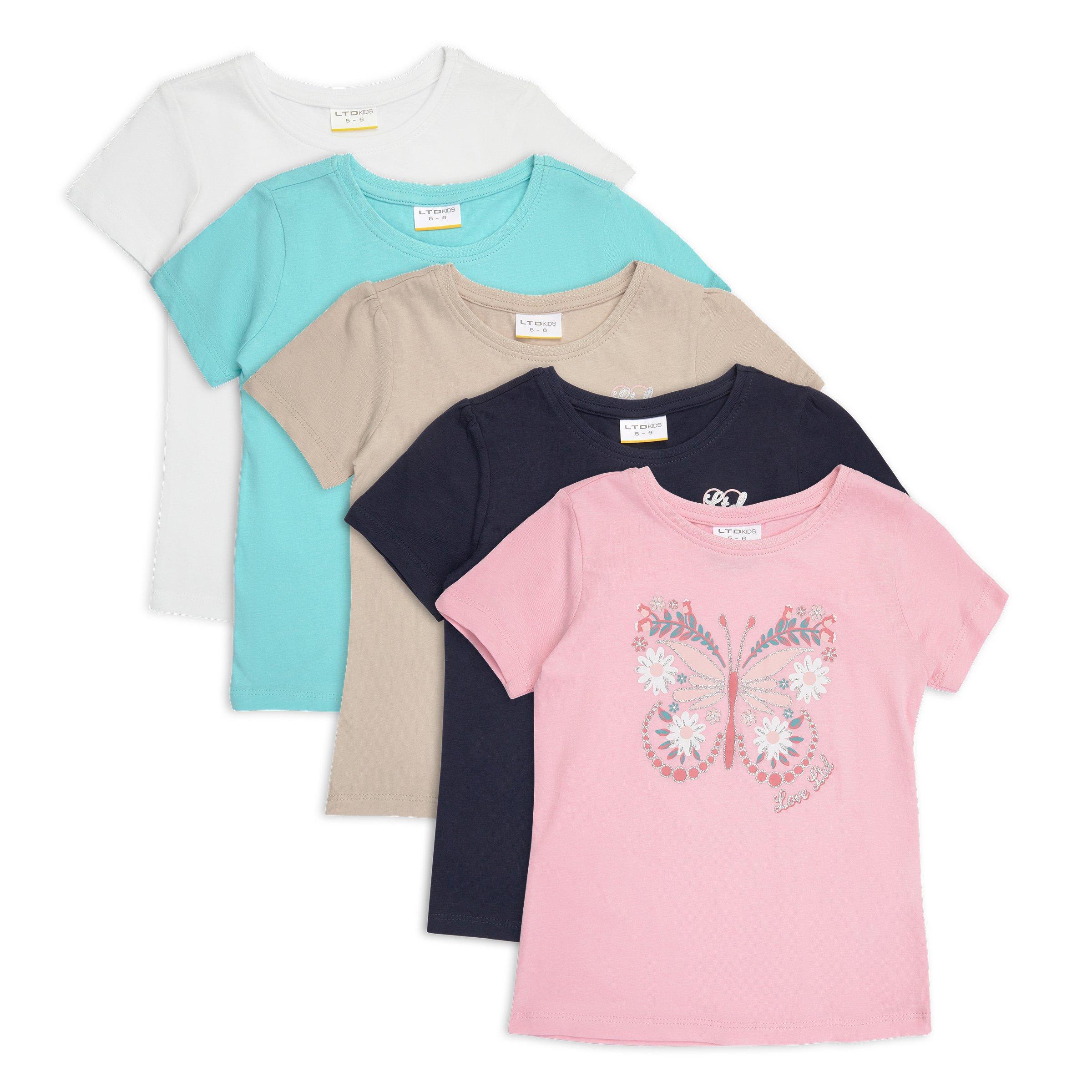 Kid Girls 5-pack T-shirts (3224659) | LTD Kids