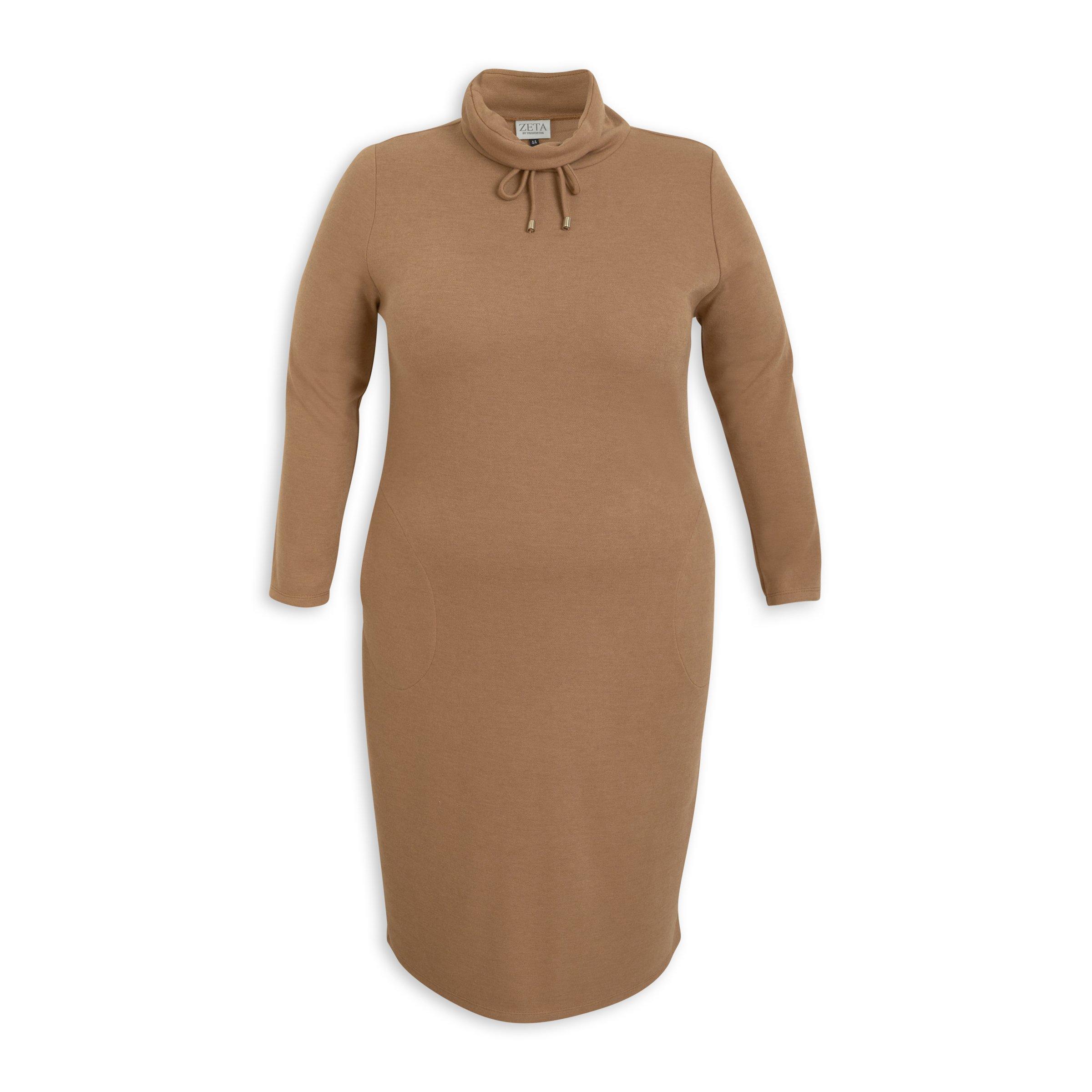 Tan Plus Size Bodycon Dress (3225049) | Zeta