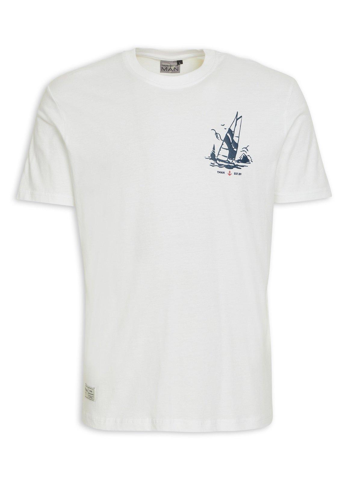 White Boat Graphic T-shirt (3225093) | Truworths Man