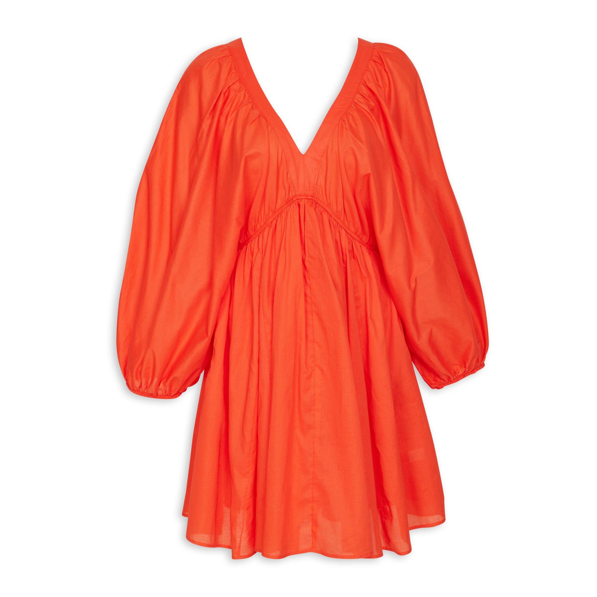 Orange Baby Doll Mini Dress (3225162) | LTD Woman