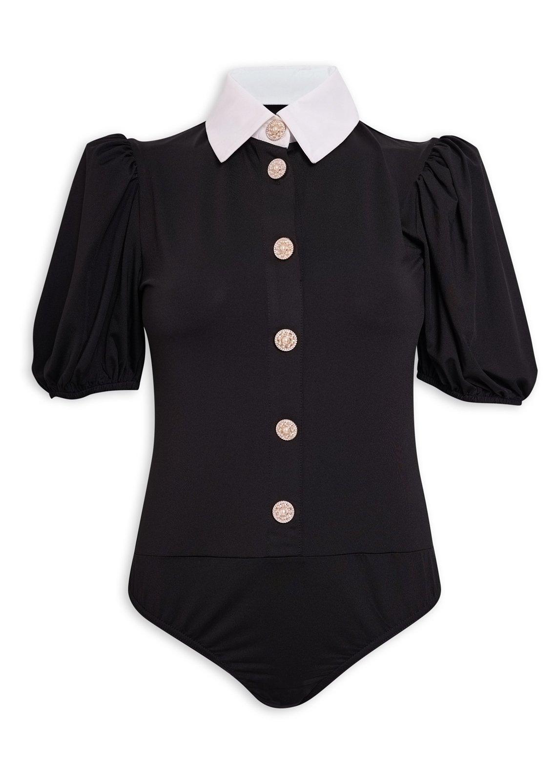 Black and White Contrast Formal Bodysuit (3225276) | Truworths