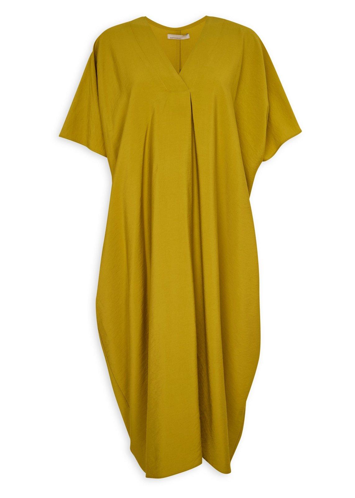 Chartreuse Yellow Kaftan Dress (3225410) | Earthaddict