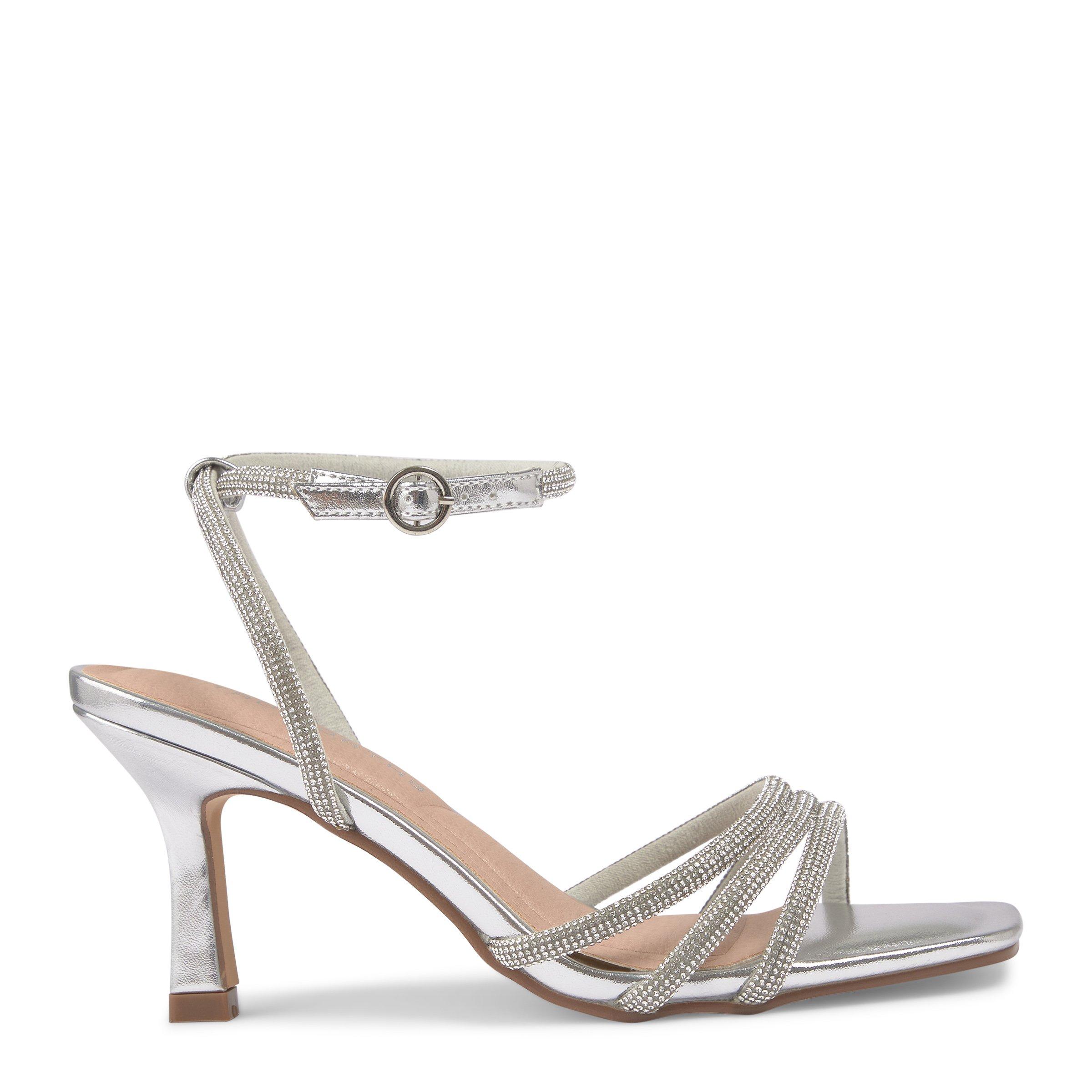 Silver Embellished Heel Sandal (3225465) | Truworths