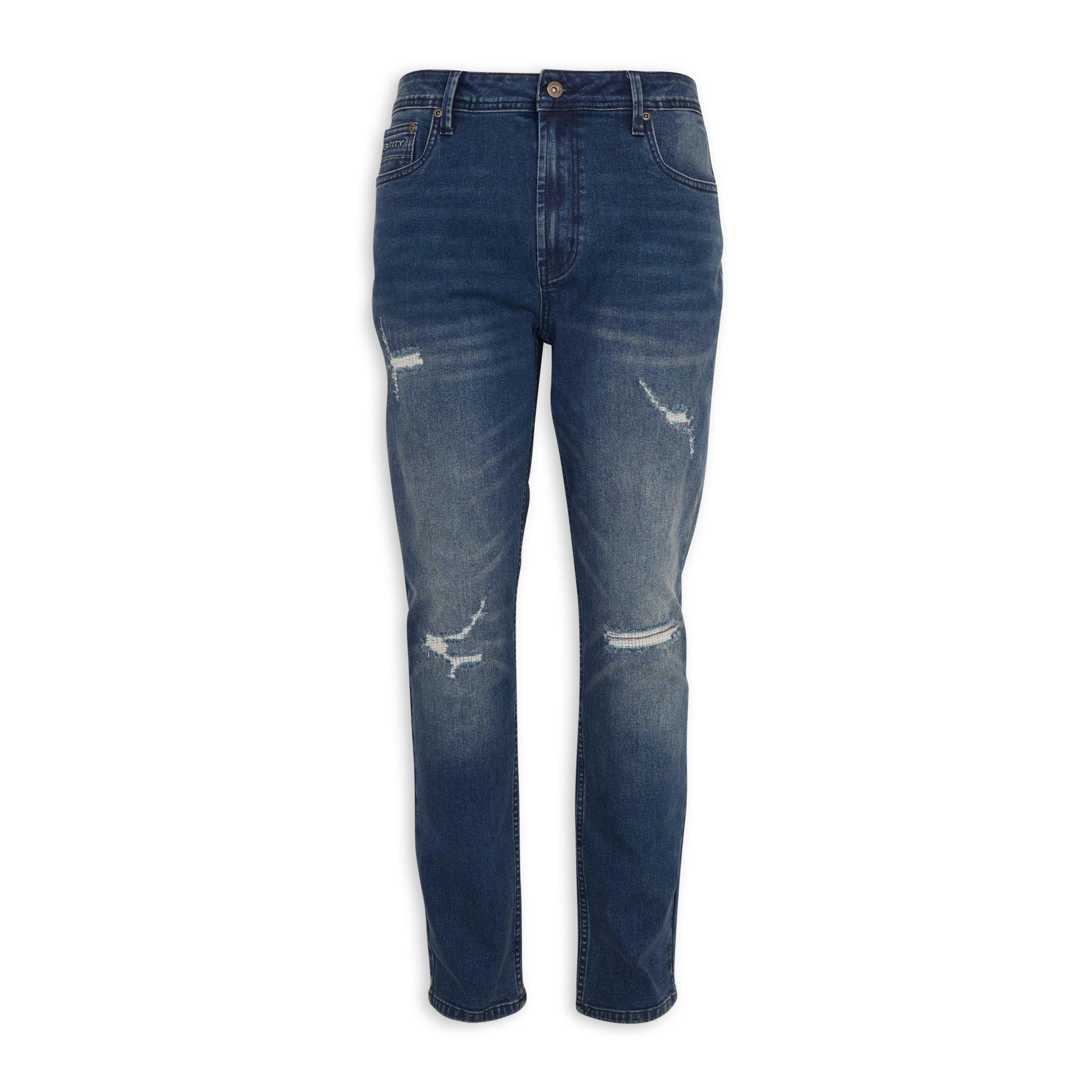Indigo Ripped Straight Leg Jeans (3225566) | Identity