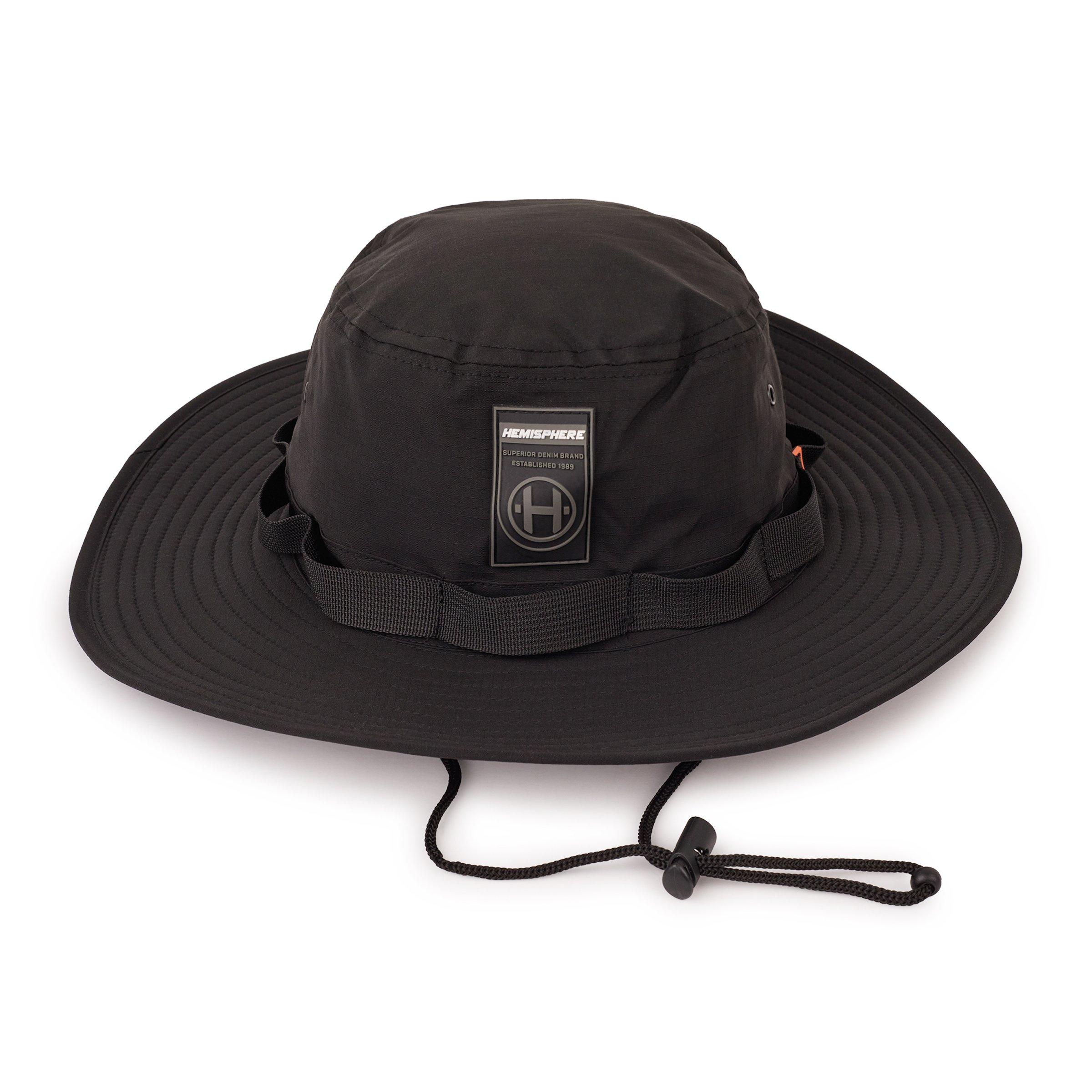 Black Nylon Wide Brim Floppy Hat (3225662) | Hemisphere