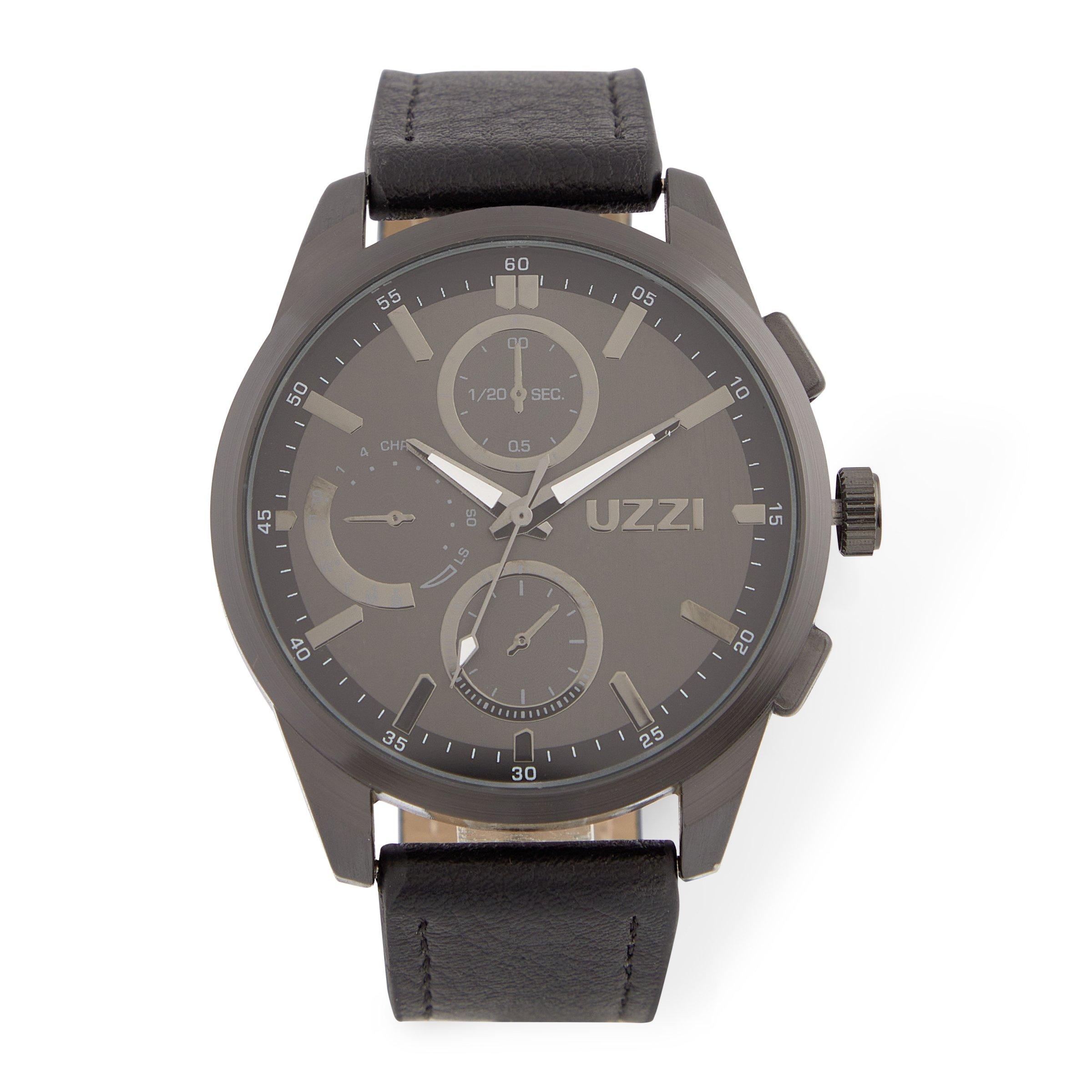UZZI Black PU Watch (3225847) | UZZI