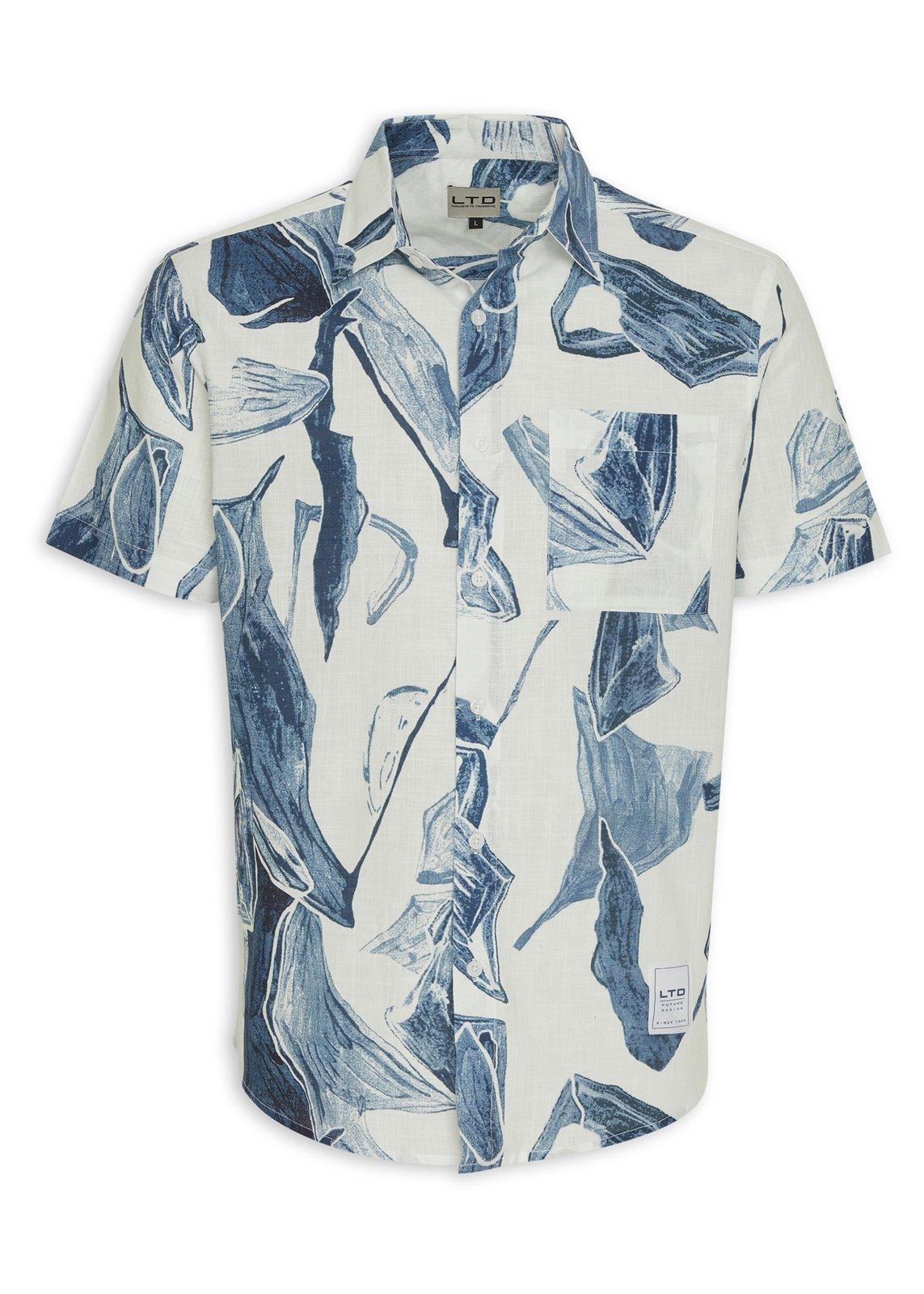 Blue Abstract Print Shirt (3225904) | LTD Man