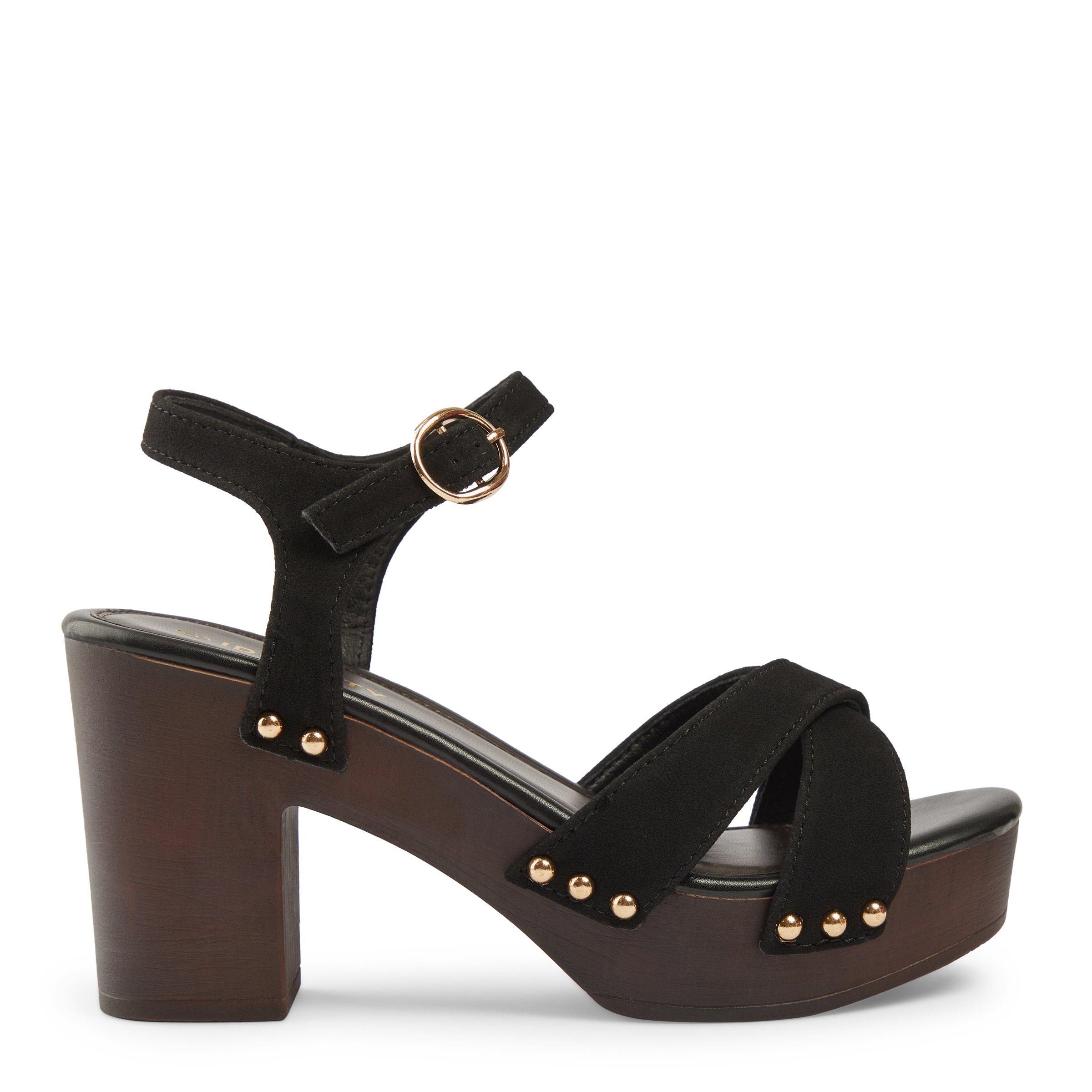 Black Ankle Tie Platform Heels (3225916) | Identity