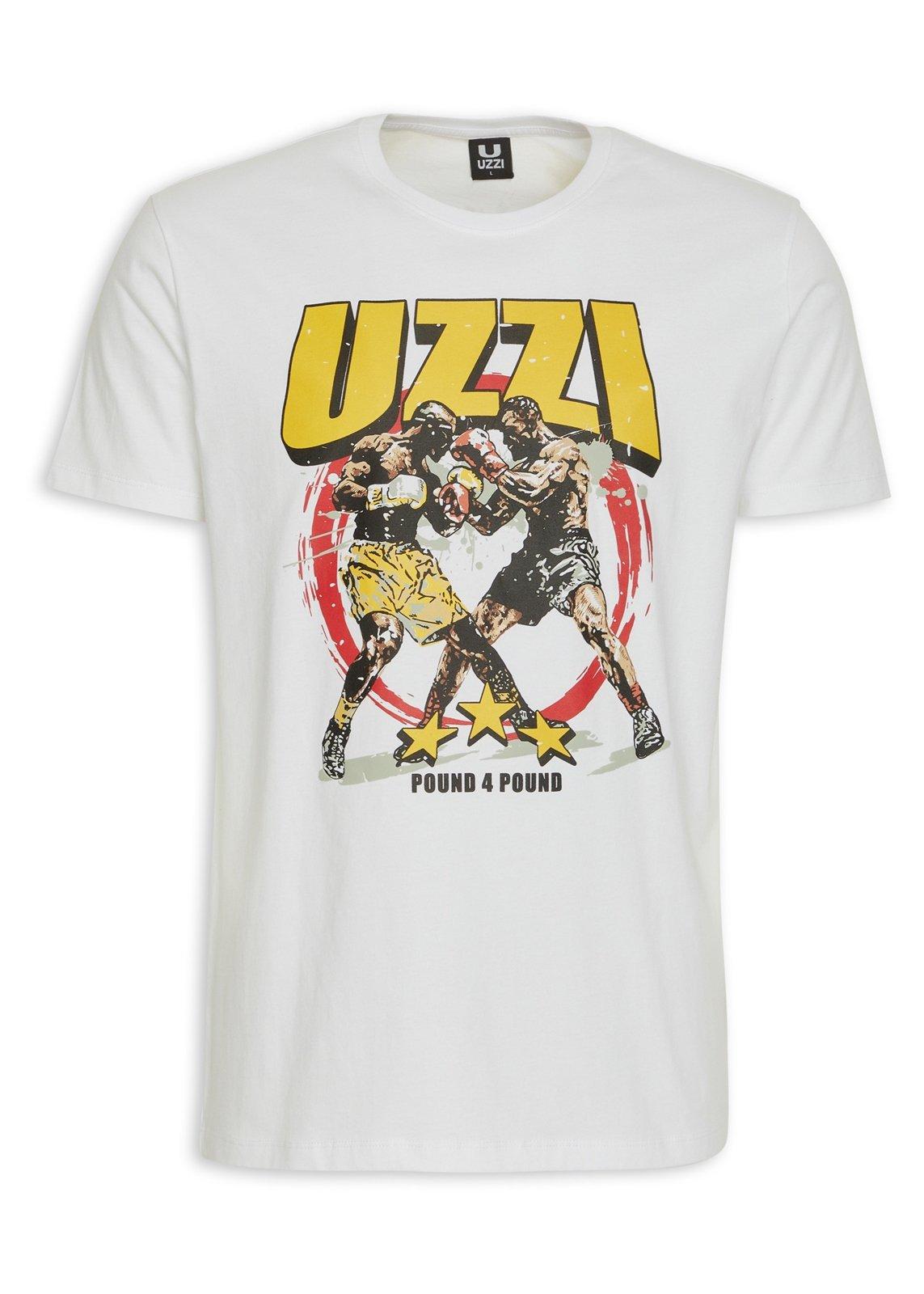 White Branded T-shirt (3225940) | UZZI