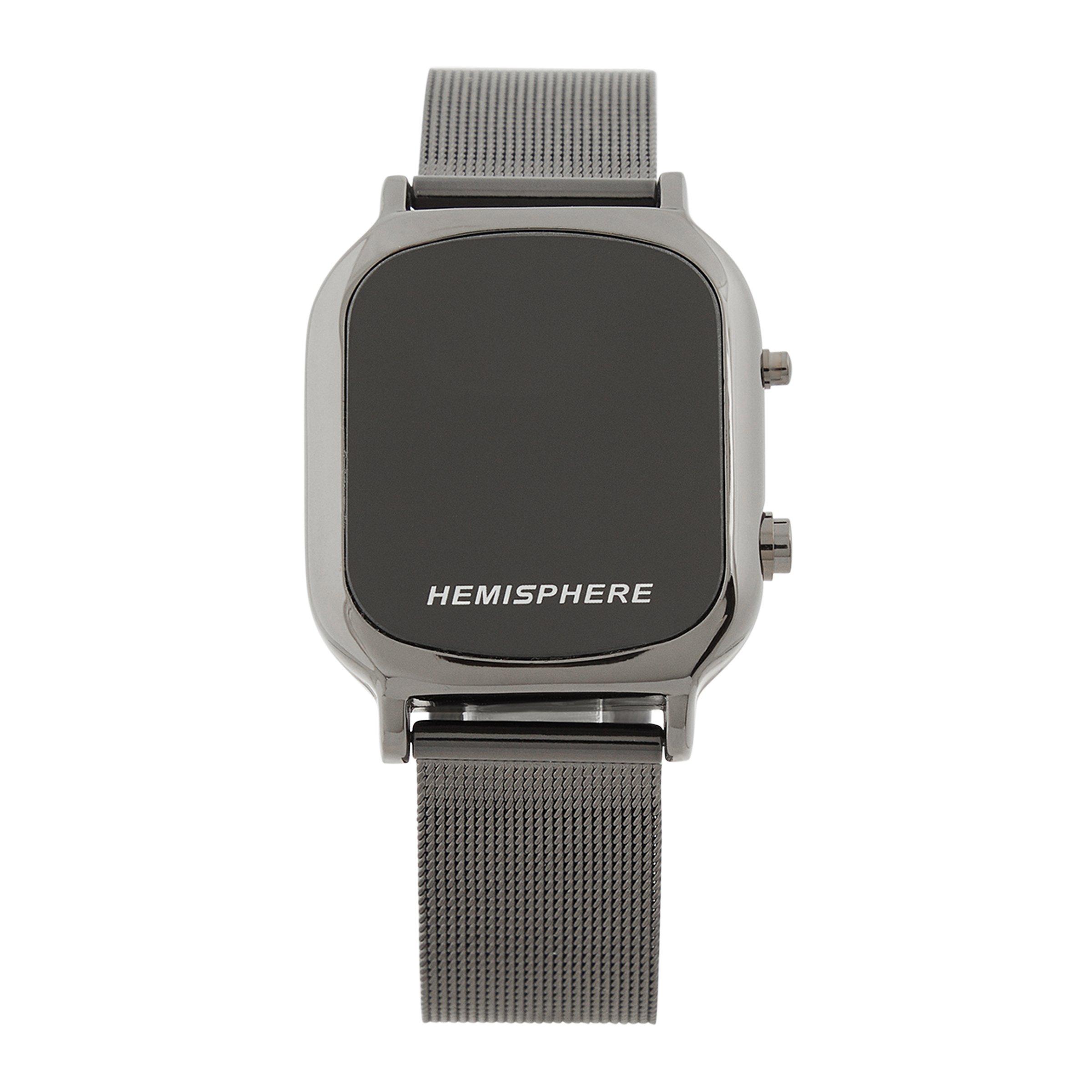Black Square Mesh Digital Watch (3225942) | Hemisphere