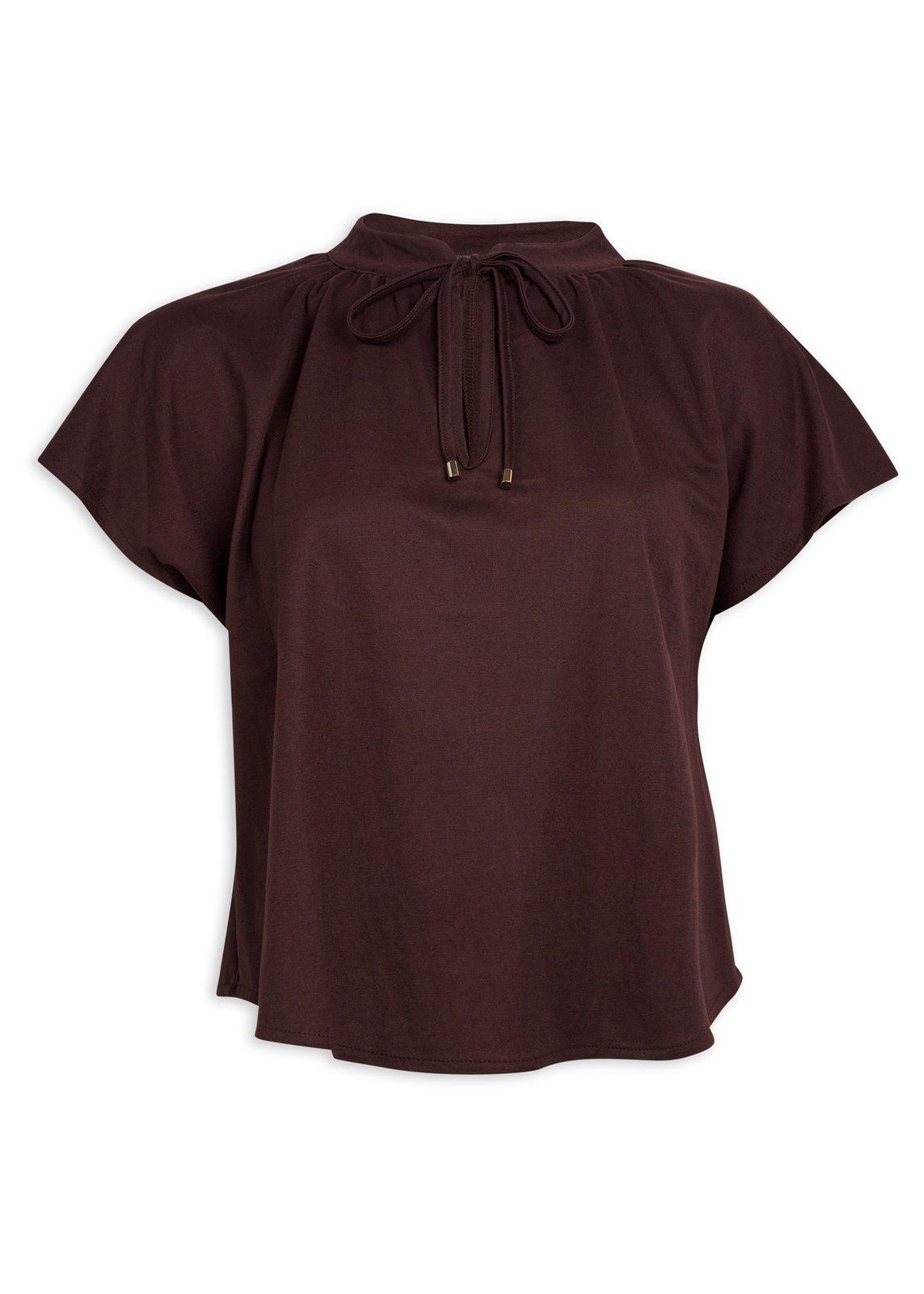 Chocolate Brown Pique Top (3225987) | Basix