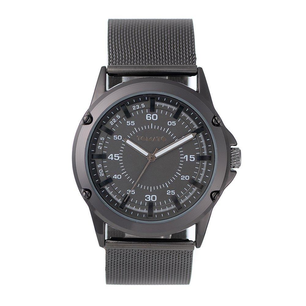Gun Metal Mesh Watch (3226007) | Tomato
