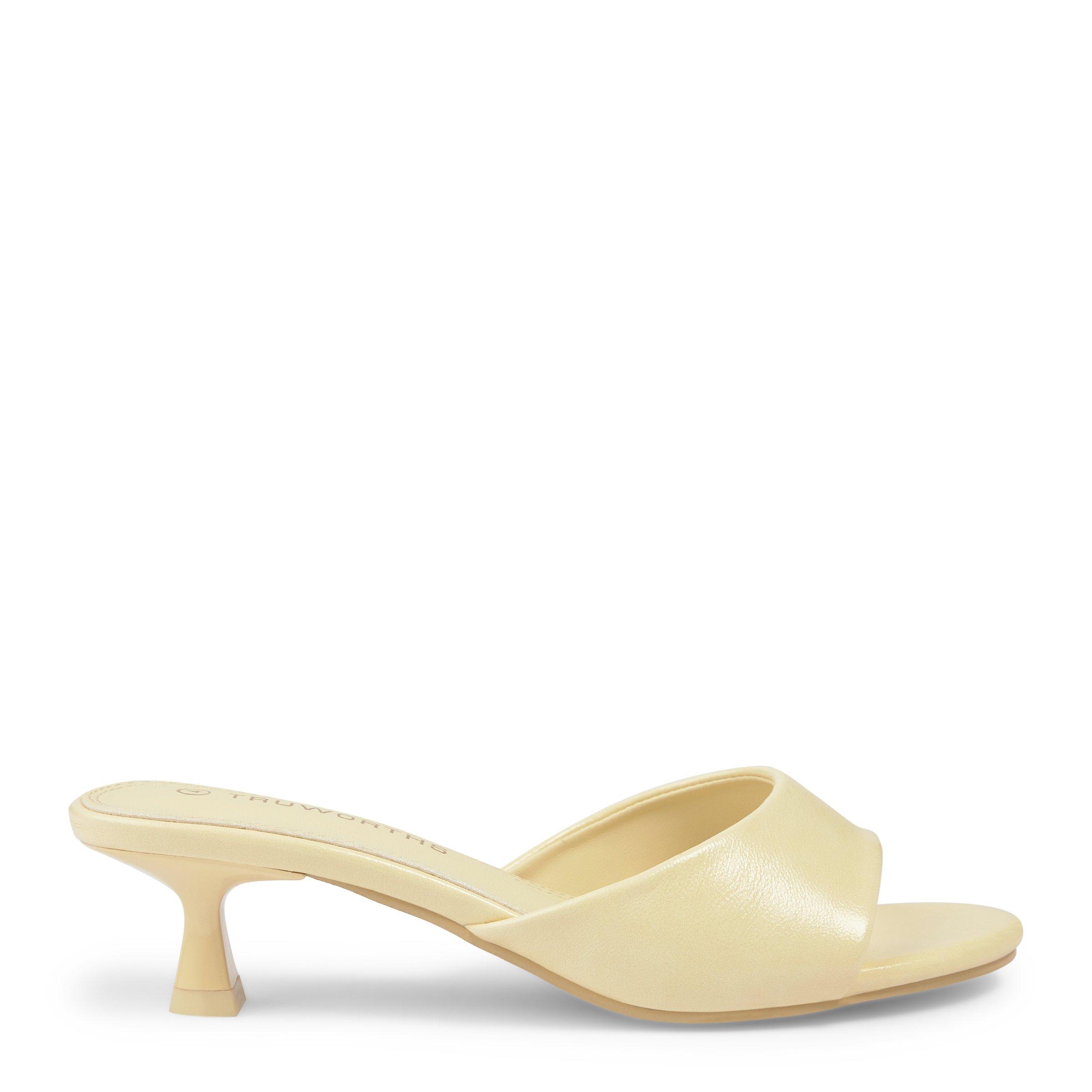 Yellow Kitten Heel Mule Sandal (3226152) | Truworths