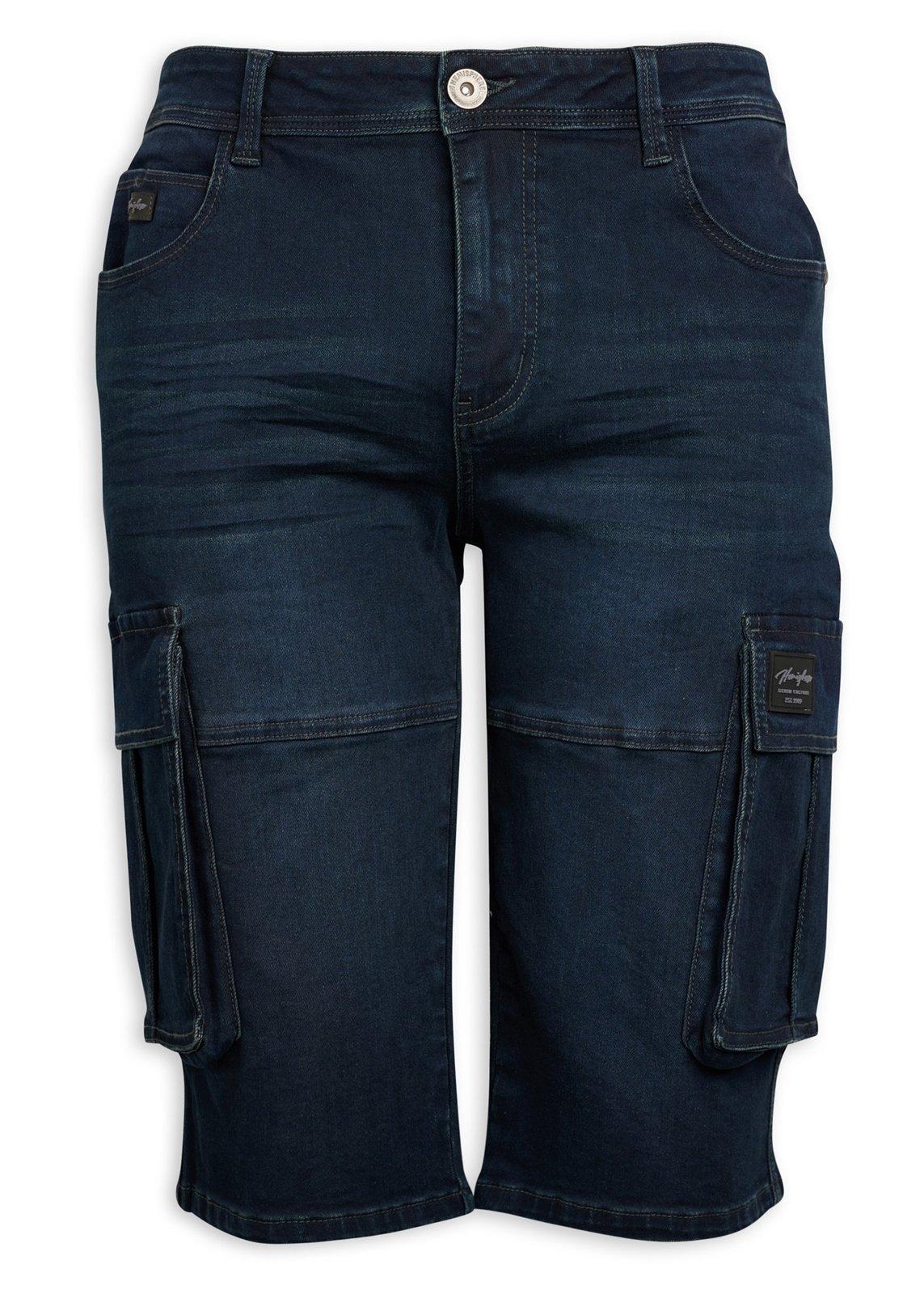 Blue and Black Denim Utility Shorts (3226186) | Hemisphere