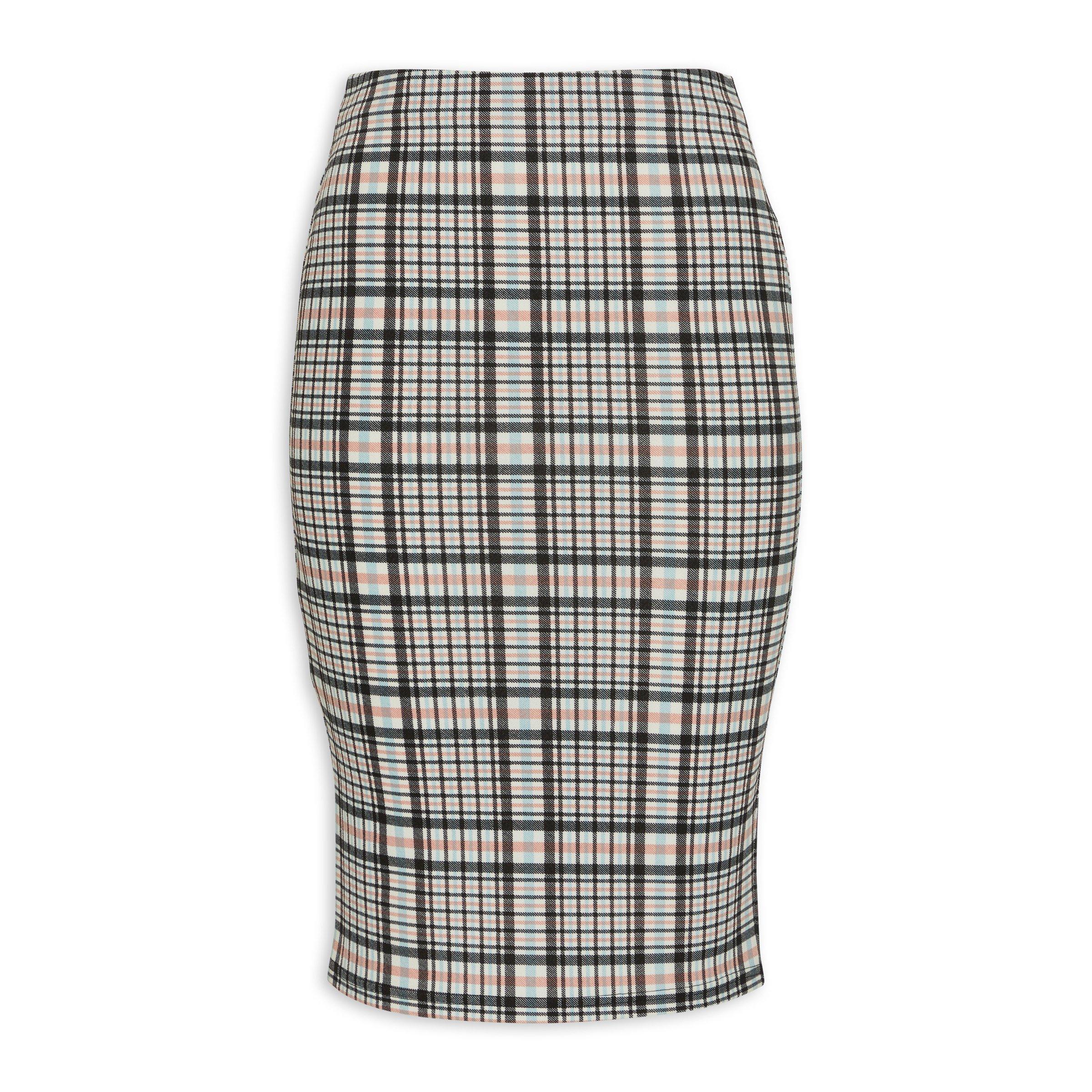Check Printed Bodycon Skirt (3226337) | Identity