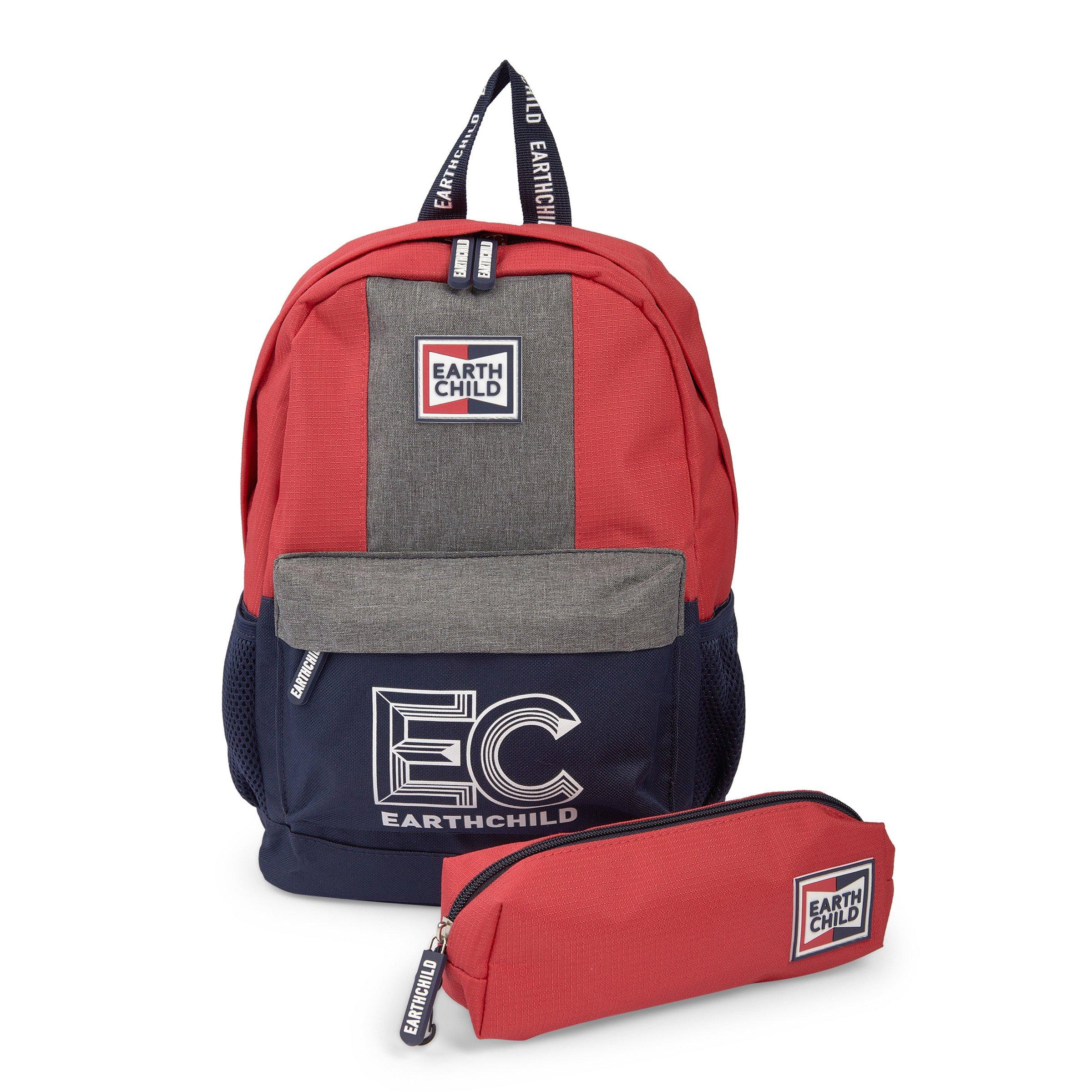 Boys Red Colourblocked Backpack (3226445) | Earthchild