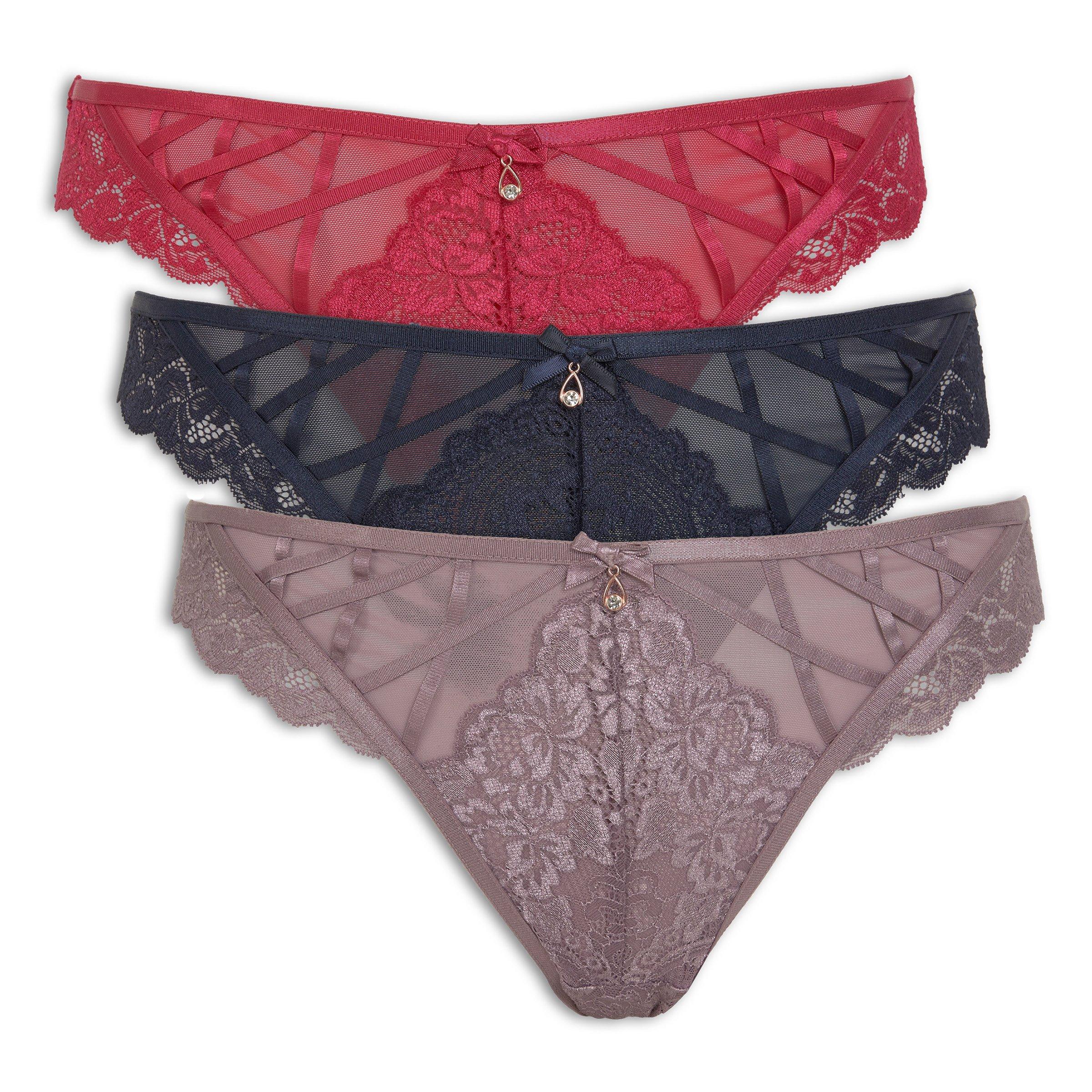 3-pack Lace Miami Panties (3226523) | Intrigue