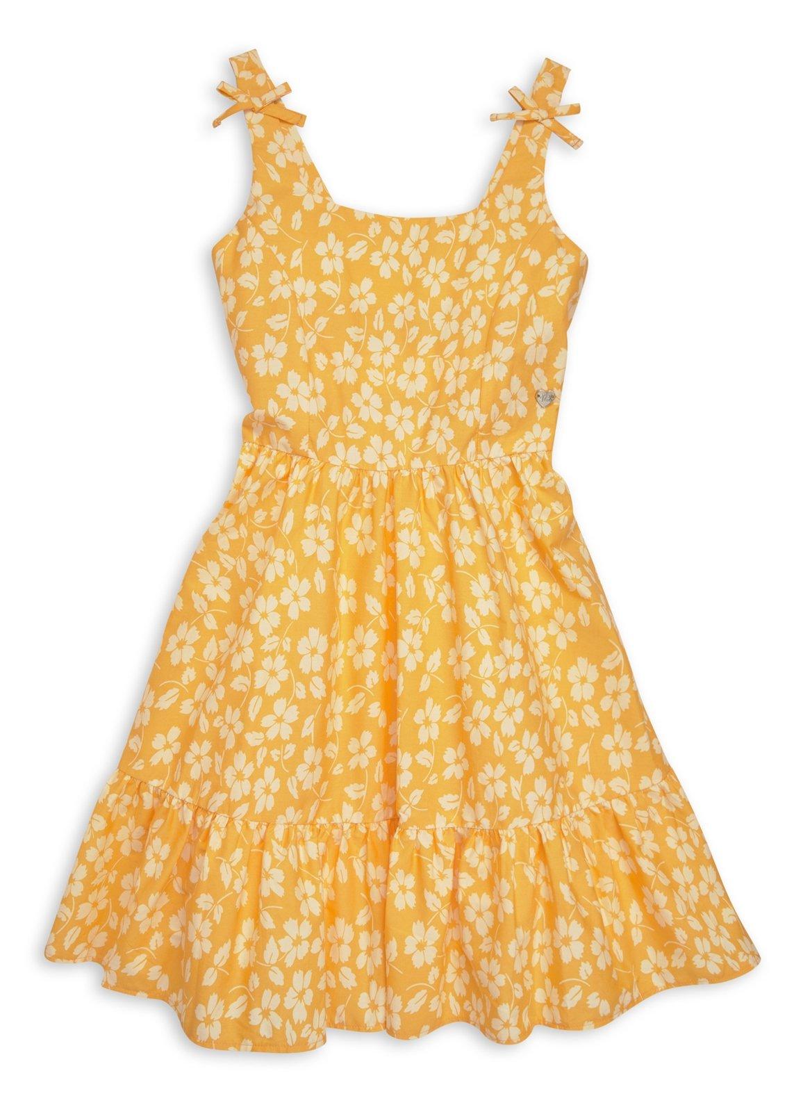 Girls Yellow Daisy Print Dress (3226546) | LTD Kids