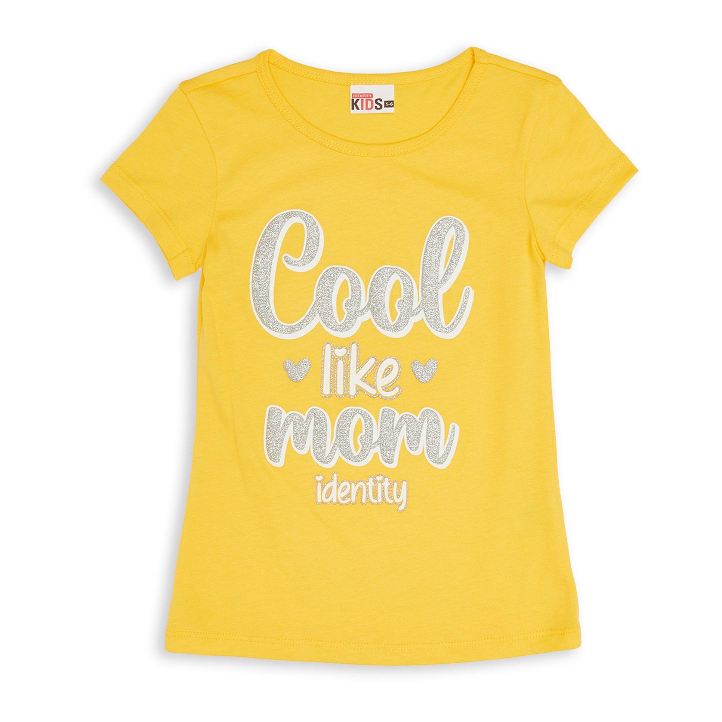 Kid Girls Yellow and Silver Slogan T-shirt (3226669) | Identity