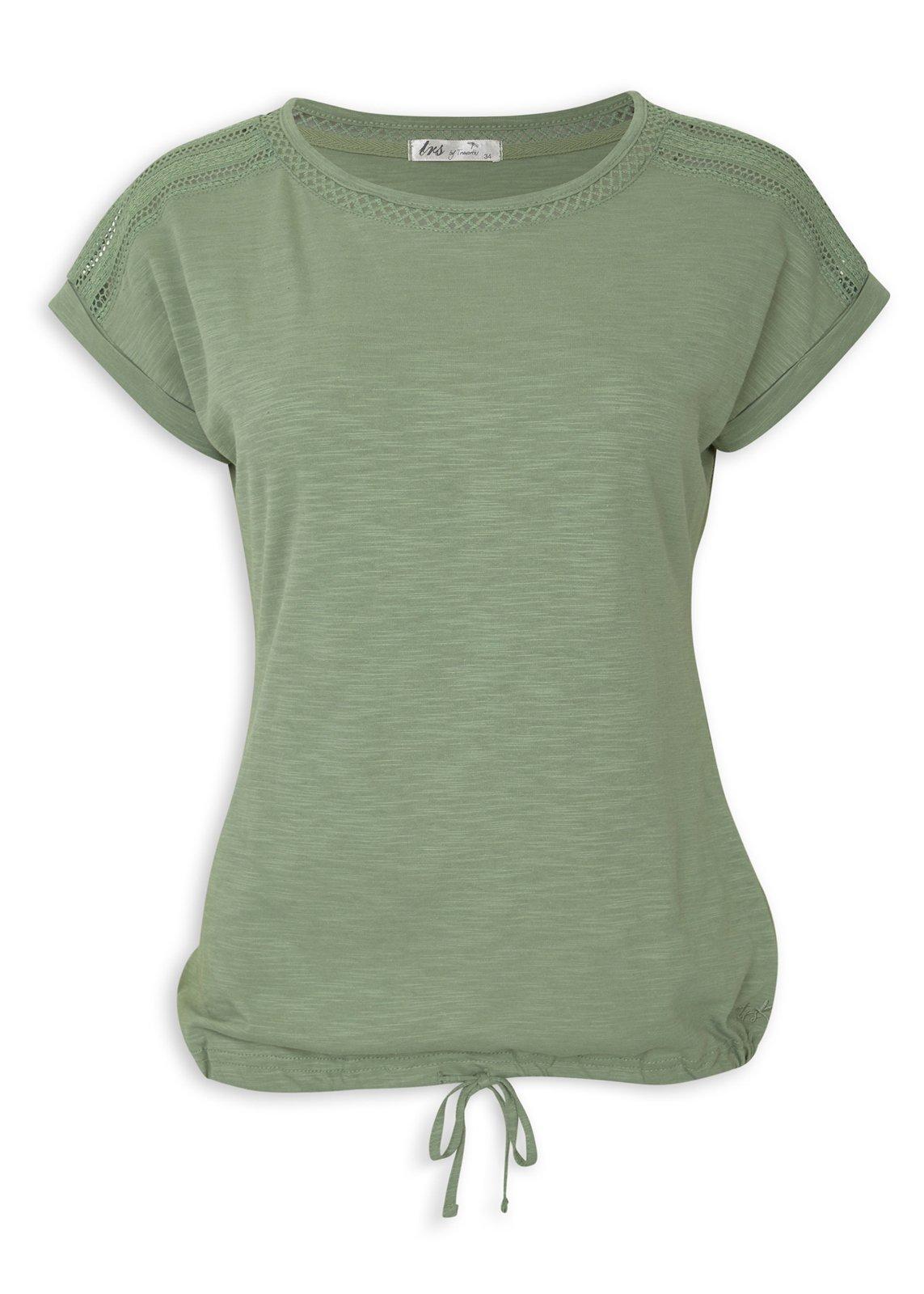 Green Cotton Drawstring T-shirt (3226778) | TRS