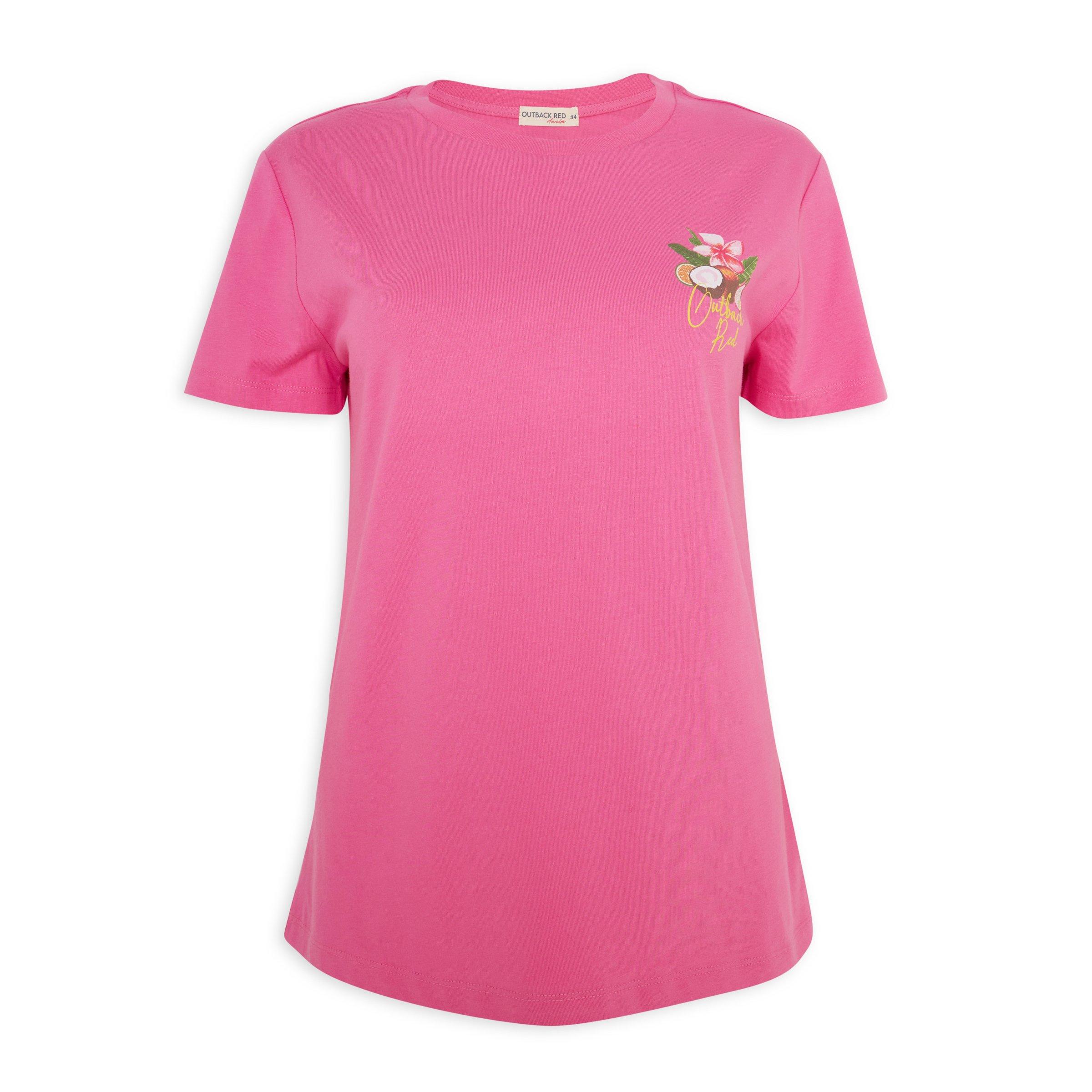 Pink Tropical Back Print T-shirt (3227044) | OUTBACK RED