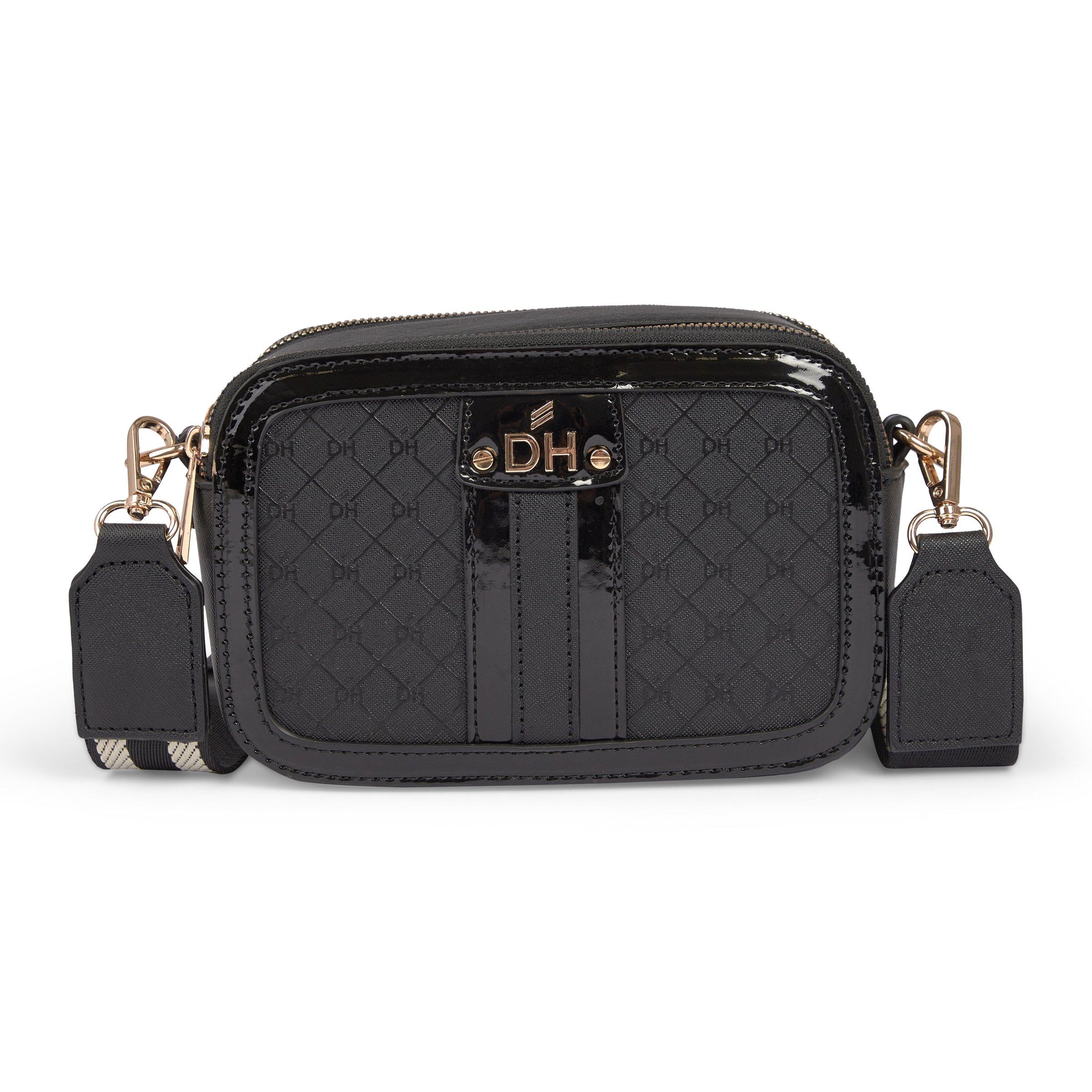 Black Embossed Logo Detail Crossbody Bag (3227259) | Daniel Hechter