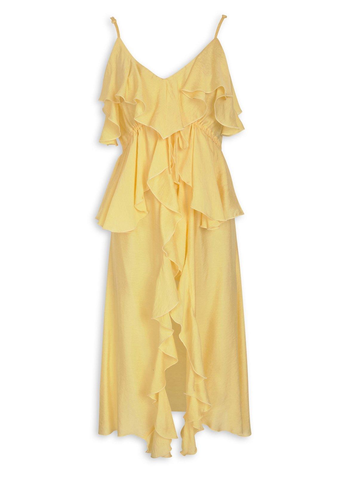 Yellow Ruffle Fishtail Top (3227349) | Truworths