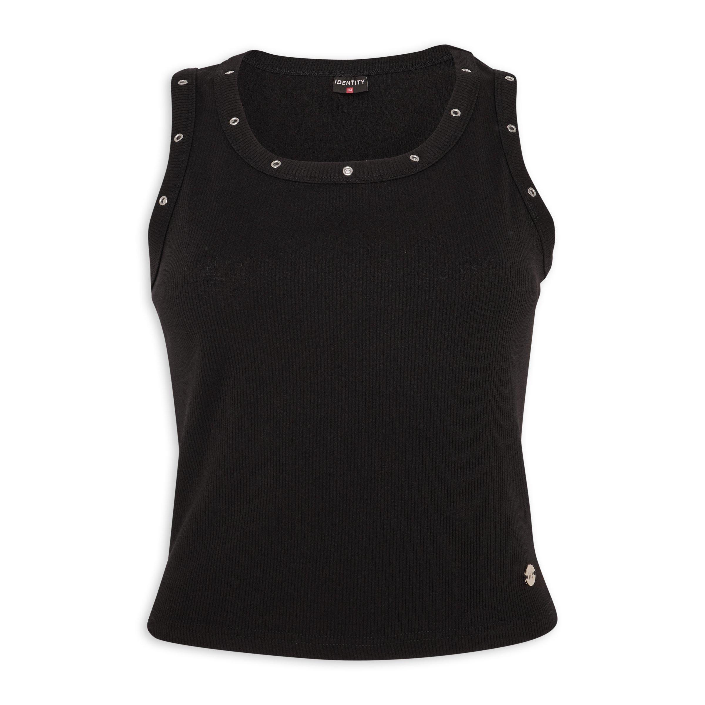 Black Ribbed Vest (3227633) | Identity