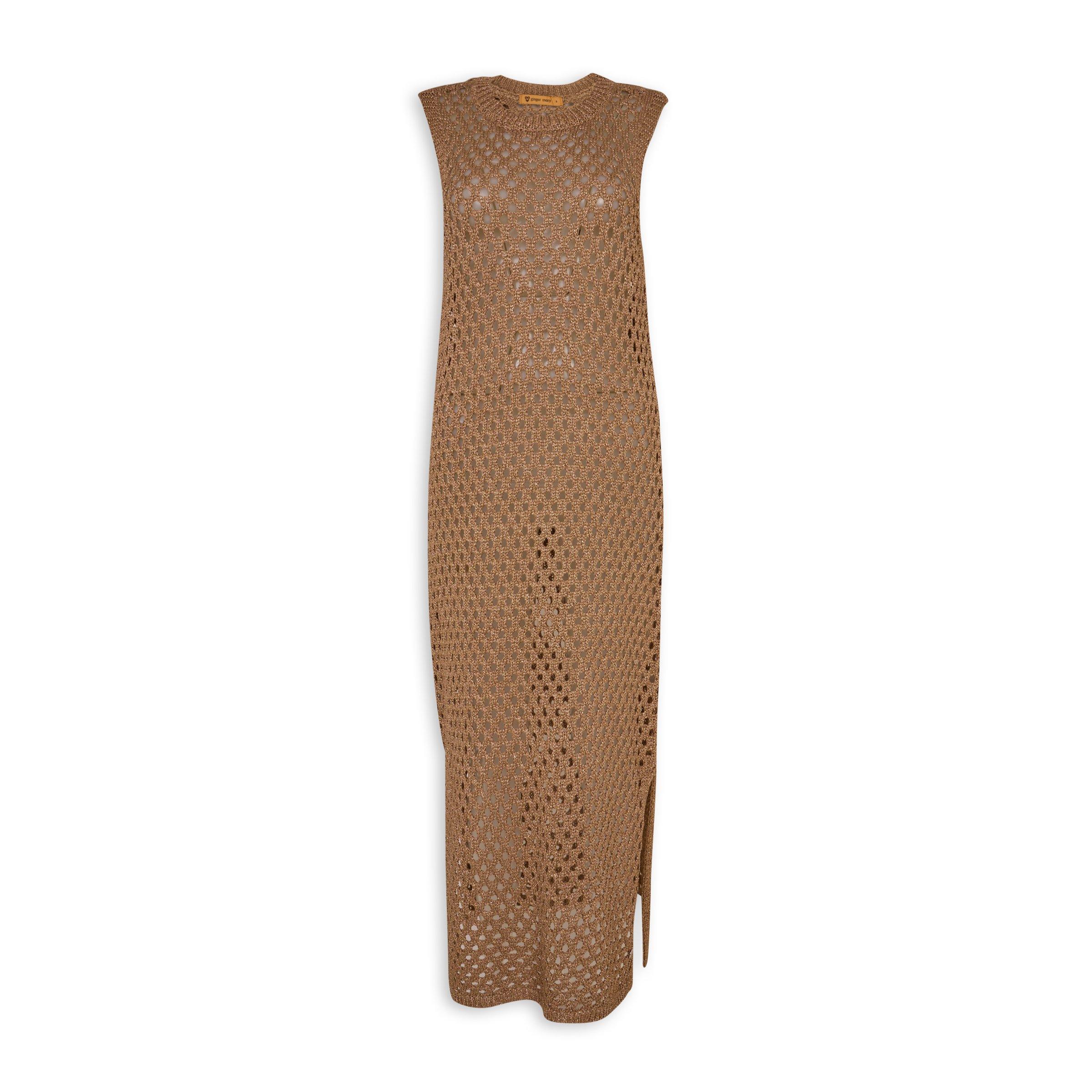 Gold Knit Column Dress (3228027) | Ginger Mary
