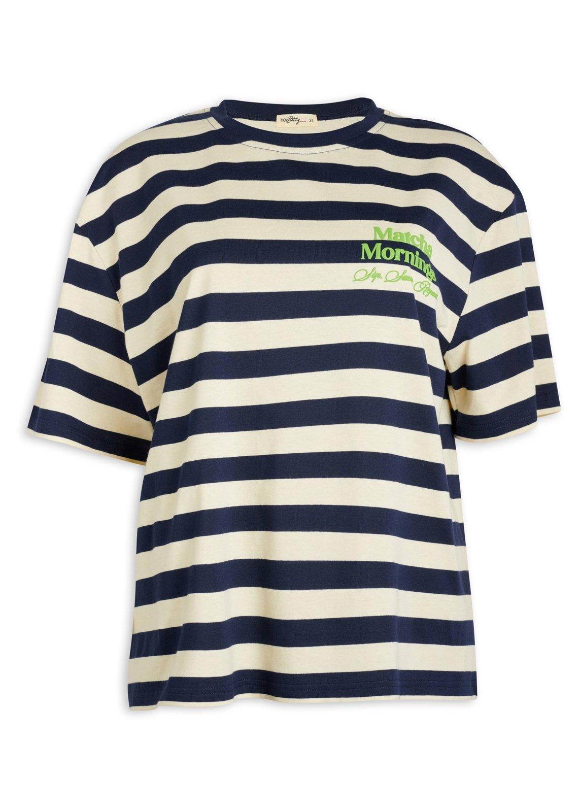 Striped Matcha Graphic T-Shirt (3228048) | Hey Betty