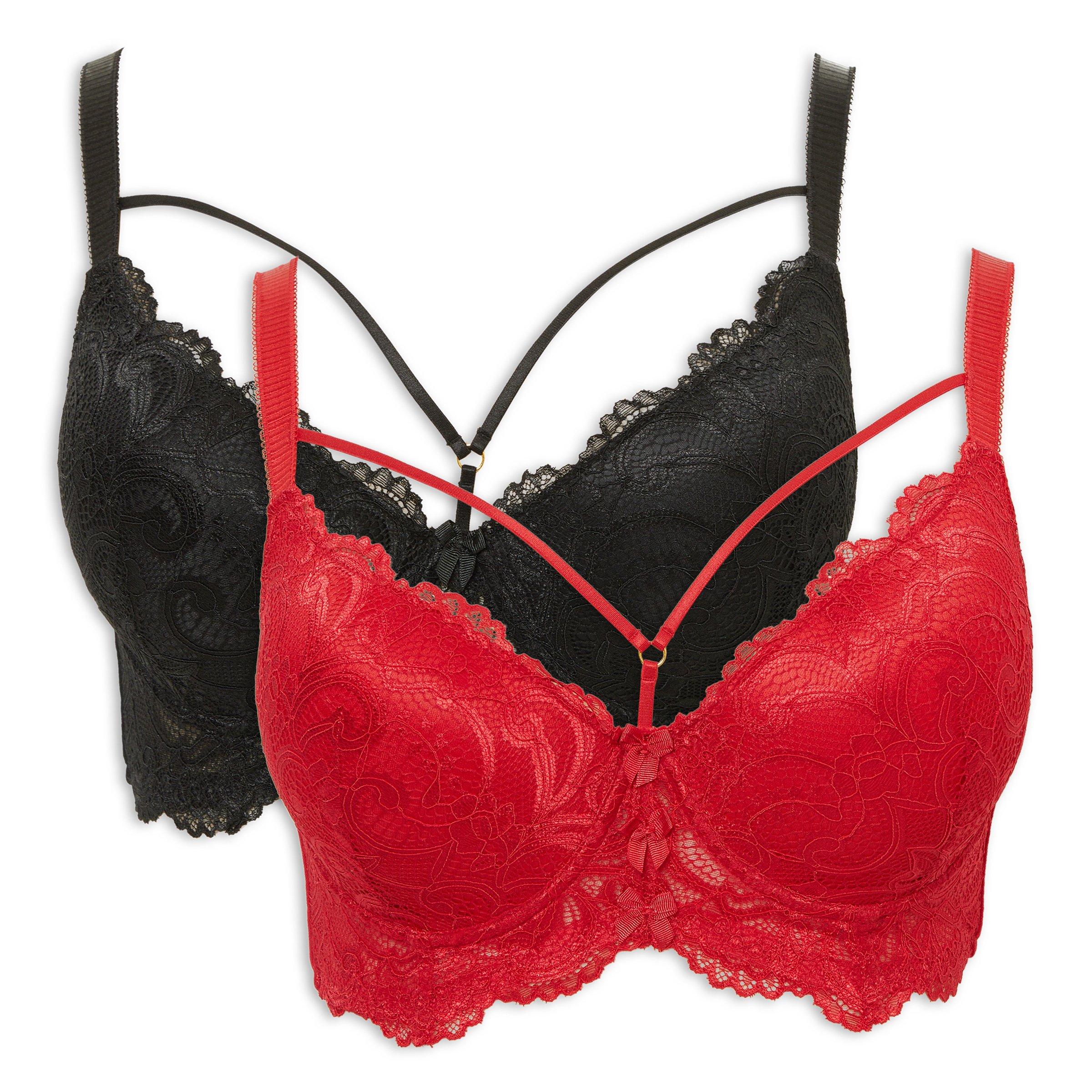 2-Pack Red Lace Push-Up Bra Set (3228107) | Identity