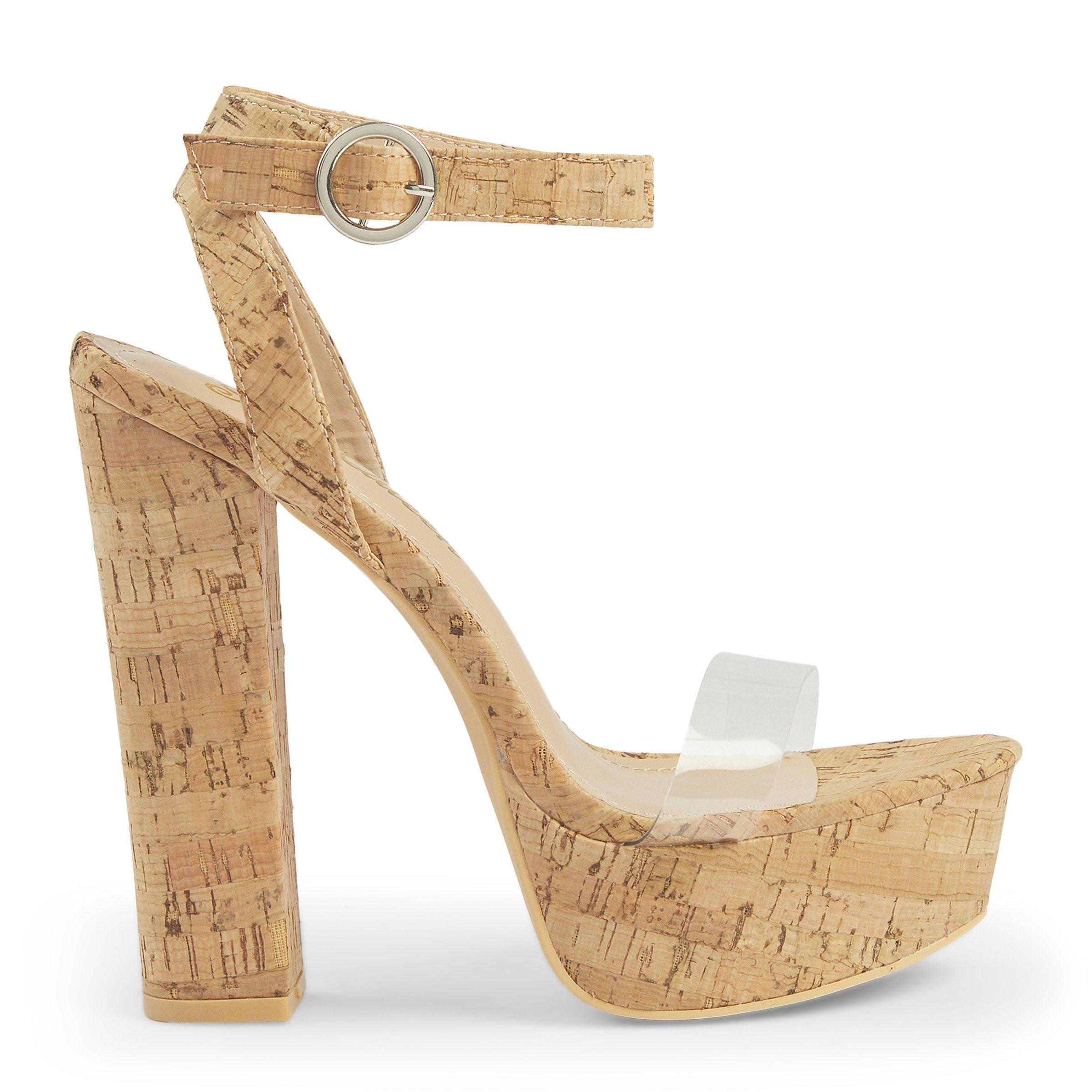 Natural Perspex Platform Heels (3229584) | Slay Queen