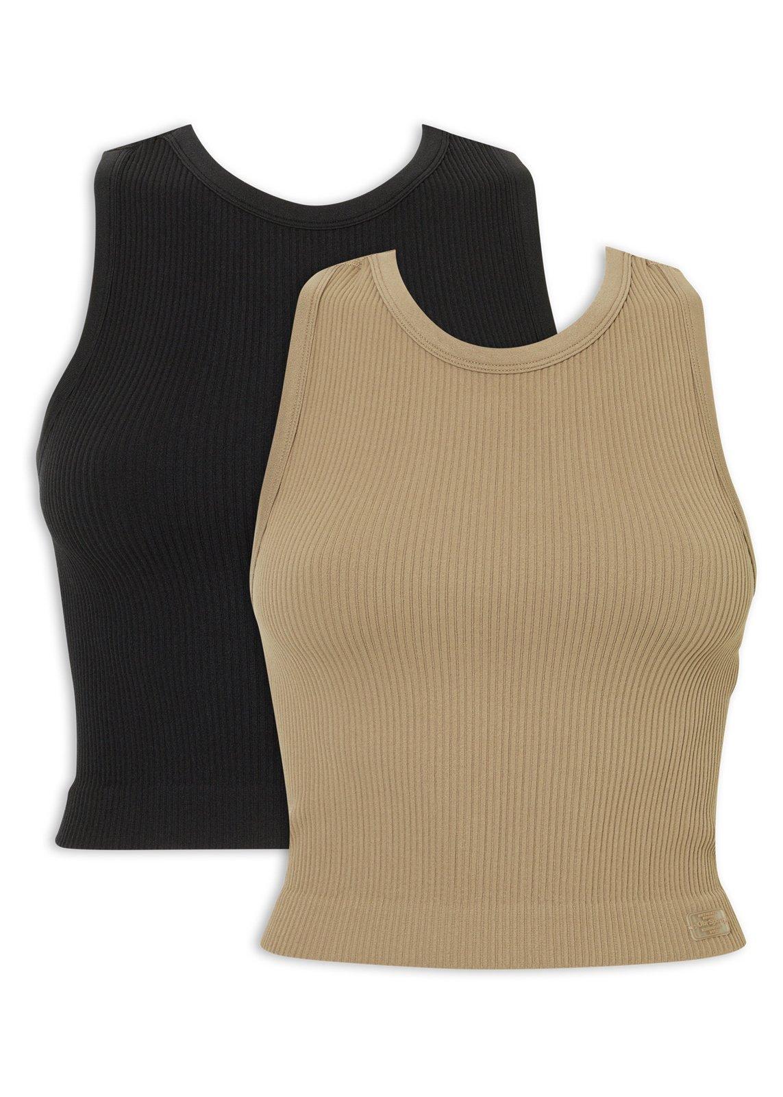 2-pack Brown and Black Seamless Tops (3229858) | OUTBACK RED