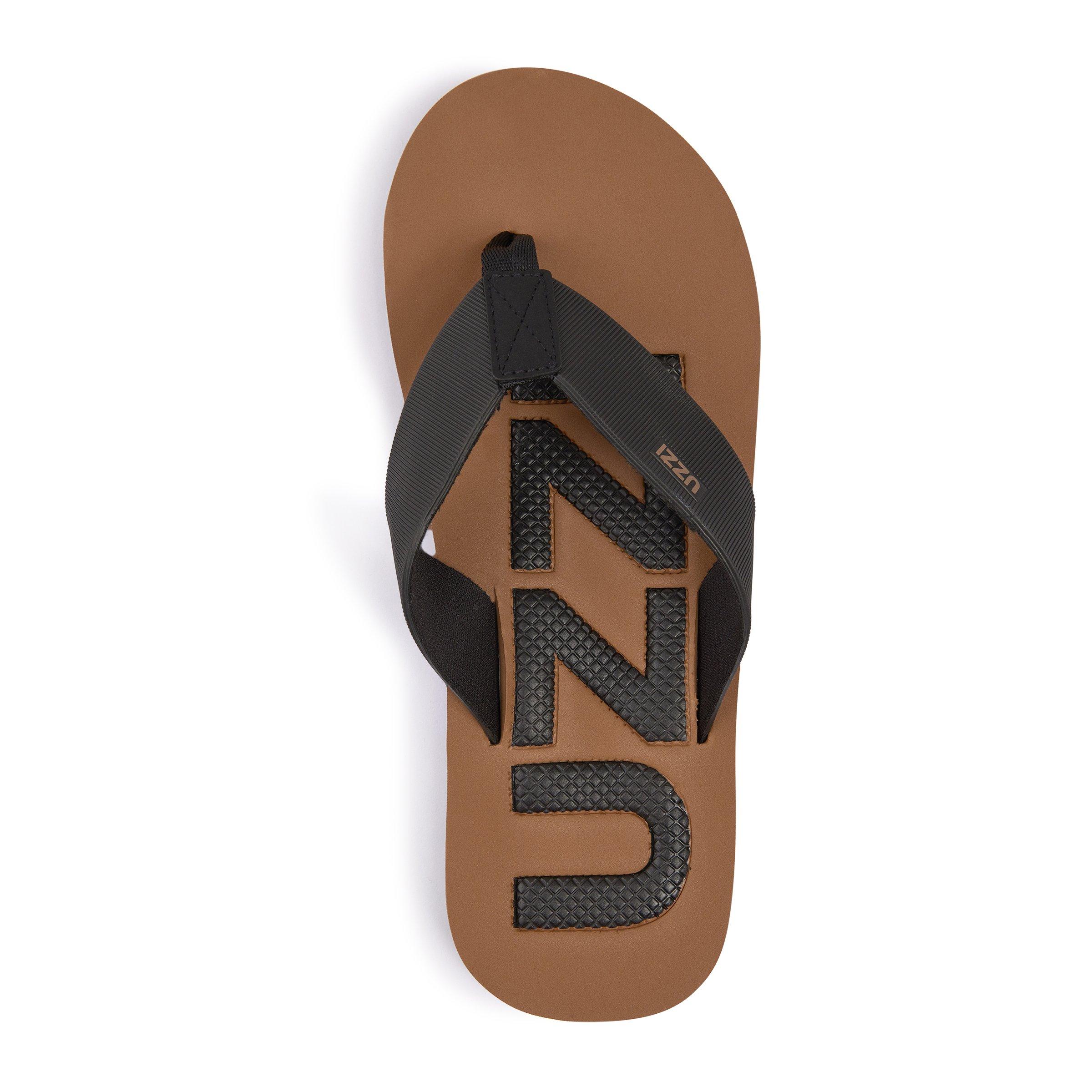 Camel and Black Hero Flip Flops (3230038) | UZZI