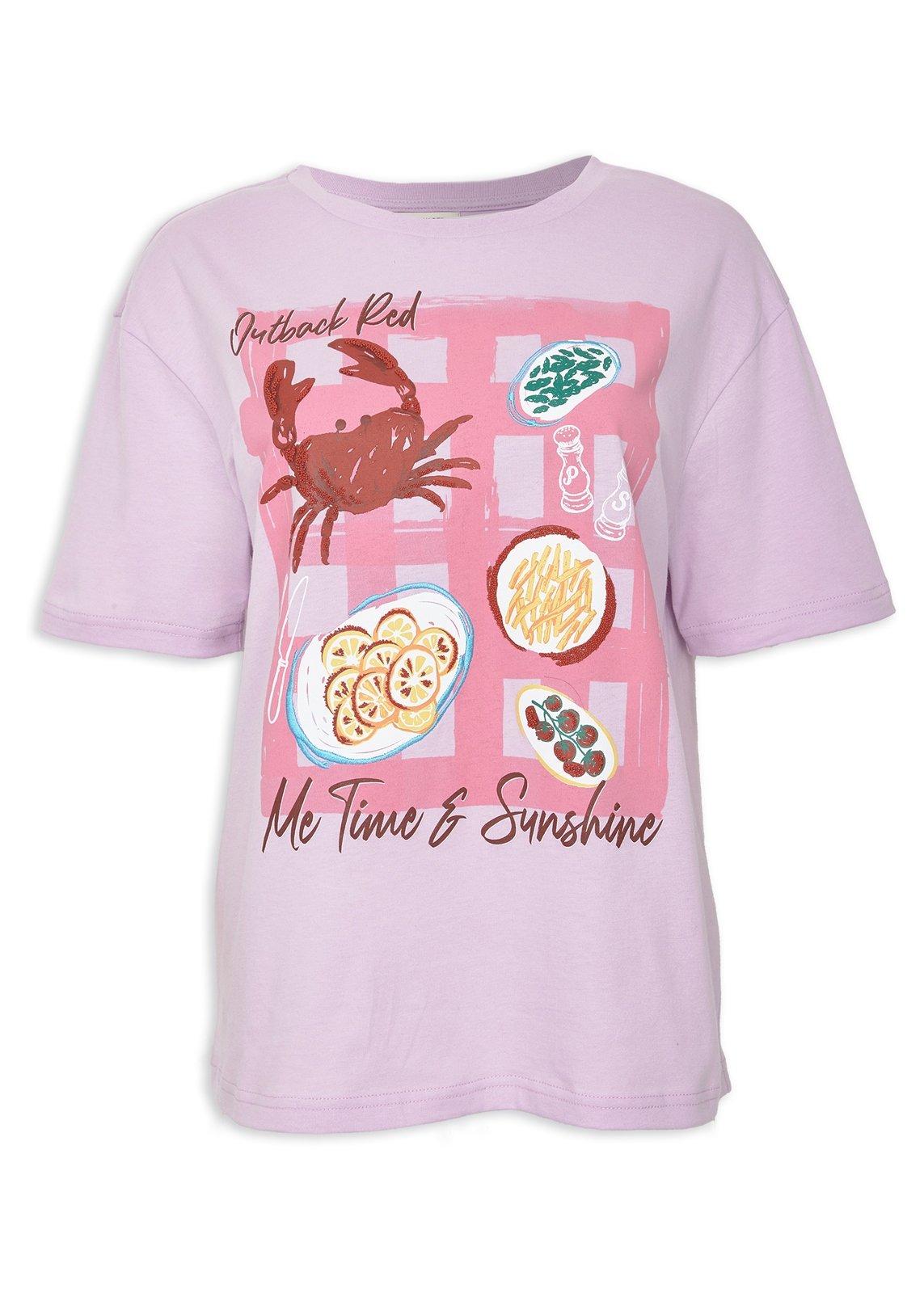 Lilac Purple Graphic Print T-shirt (3230338) | OUTBACK RED