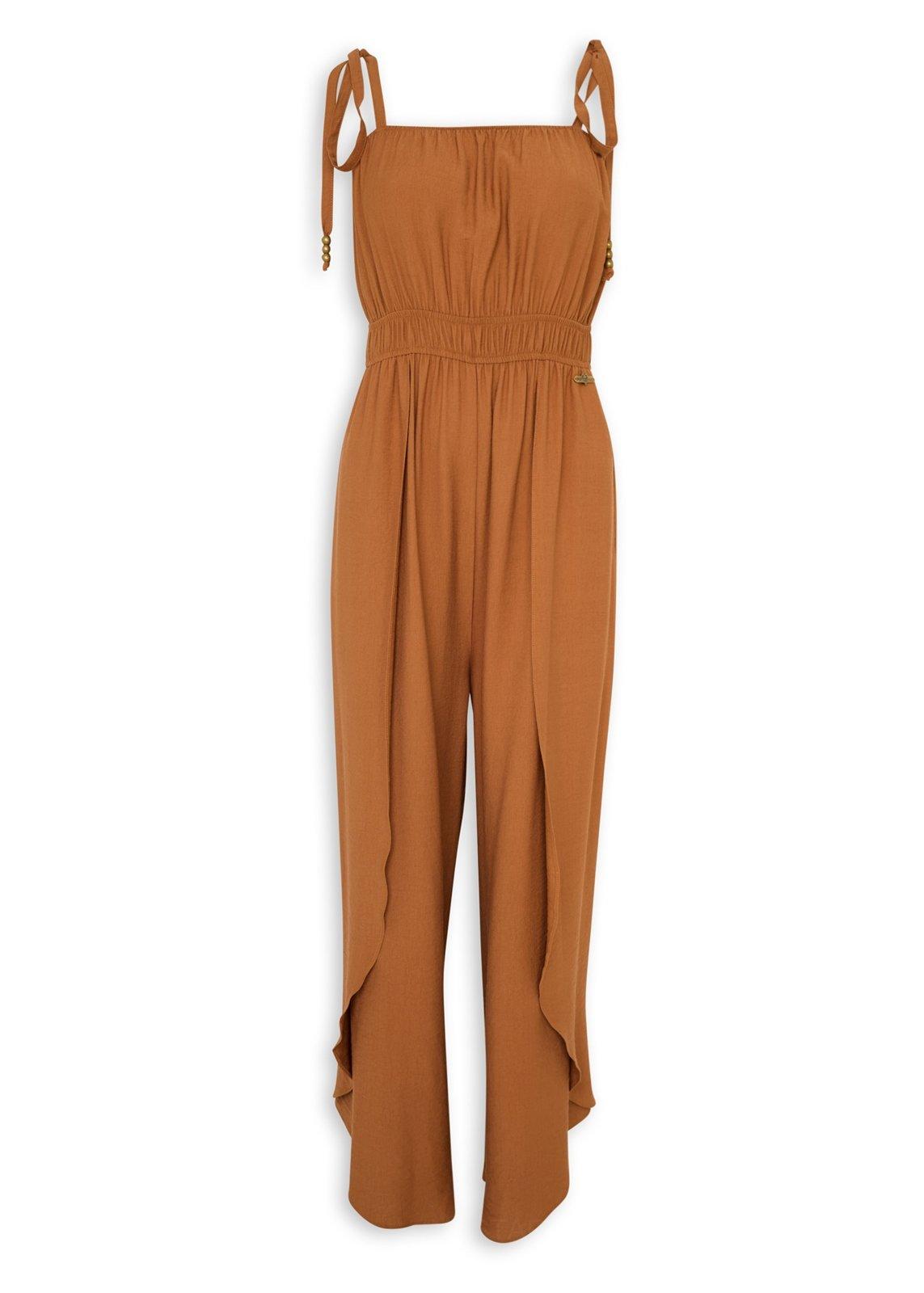 Brown Waisted Jumpsuit (3230512) | Ginger Mary
