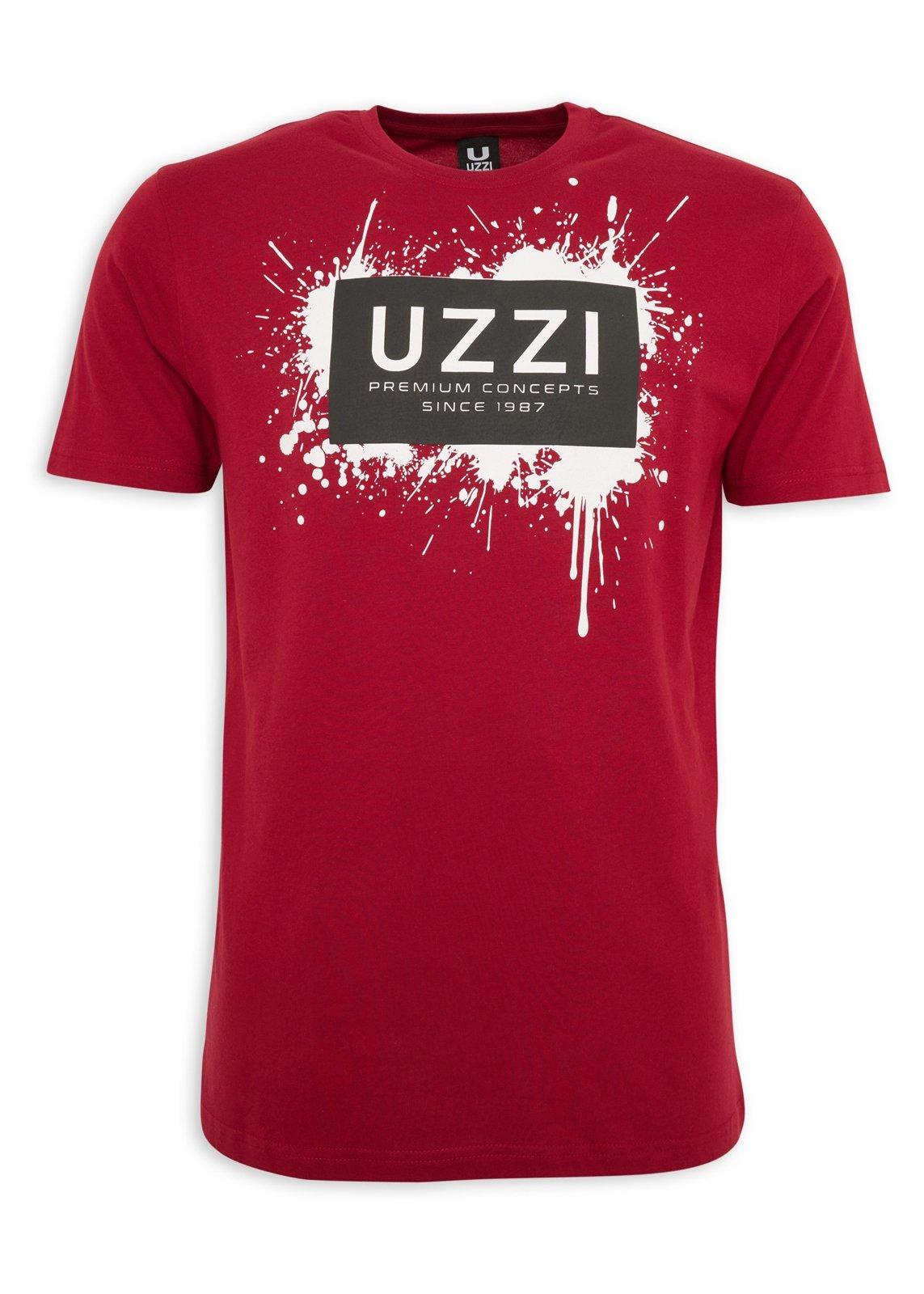 Burgundy Splatter T-shirt (3230943) | UZZI